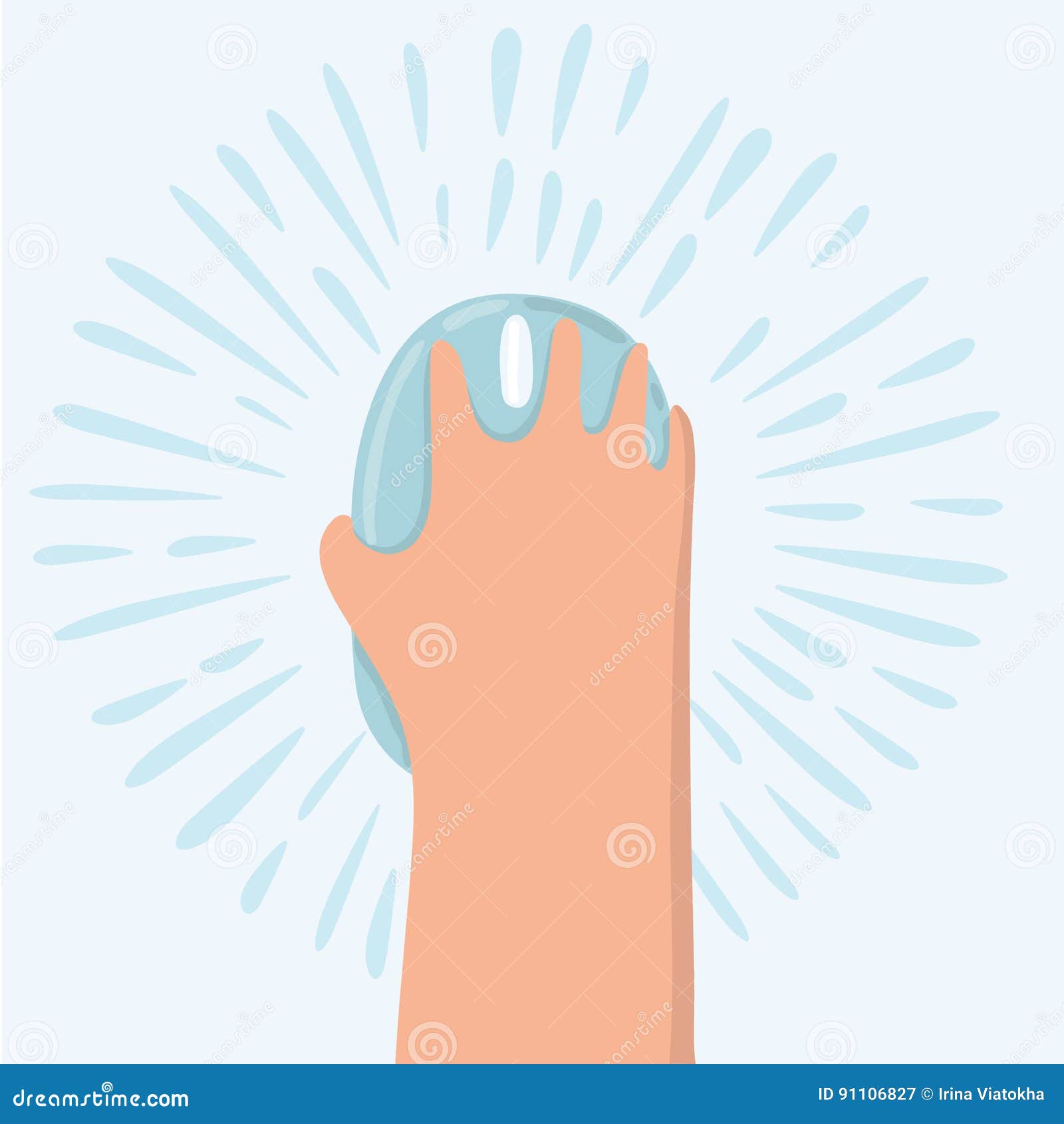 Computer Mouse with hand stock vector. Illustration of communication ...