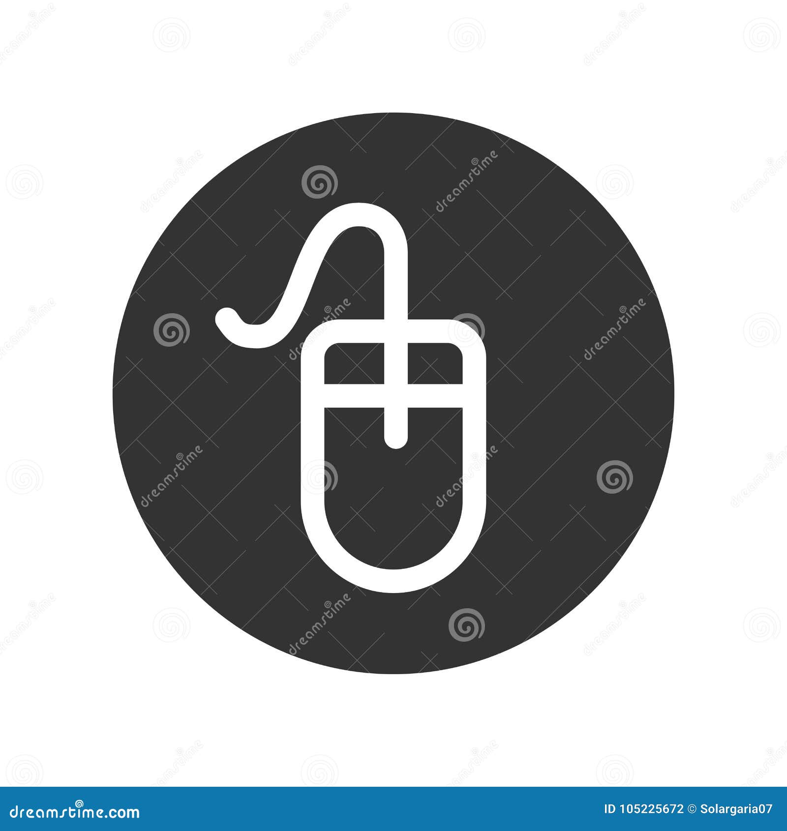 Mouse Icon in Black Circle - Vector Iconic Design Stock Vector ...