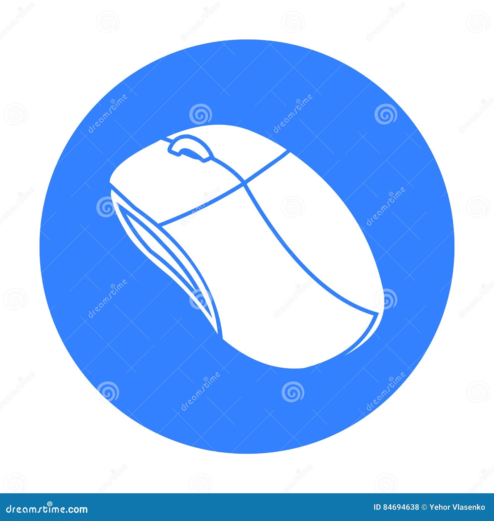 Computer Mouse Icon in Black Style Isolated on White Background ...