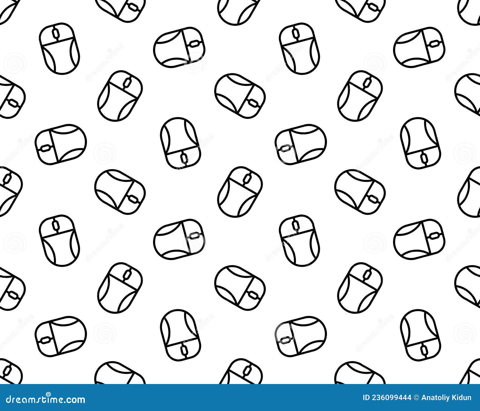 Computer Mouse Icon in Black Style Isolated on White Background ...