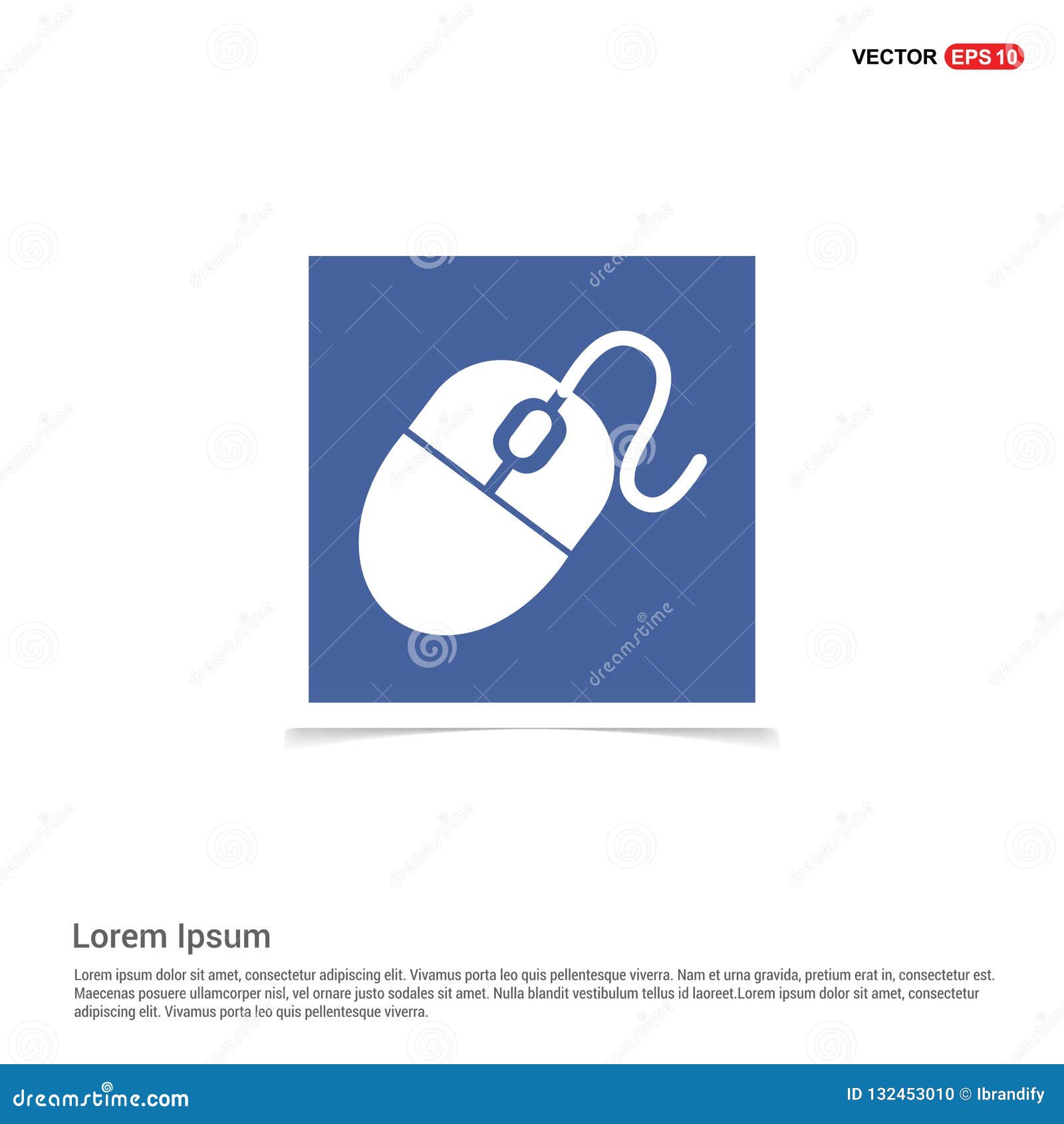 Computer Mouse Icon - Blue Photo Frame Stock Vector - Illustration of ...