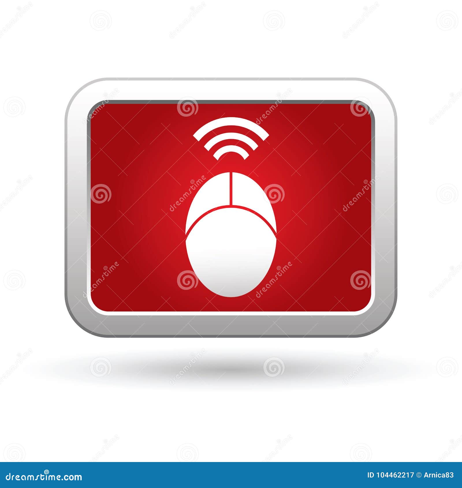 Computer Mouse Icon on the Button Stock Vector - Illustration of click ...