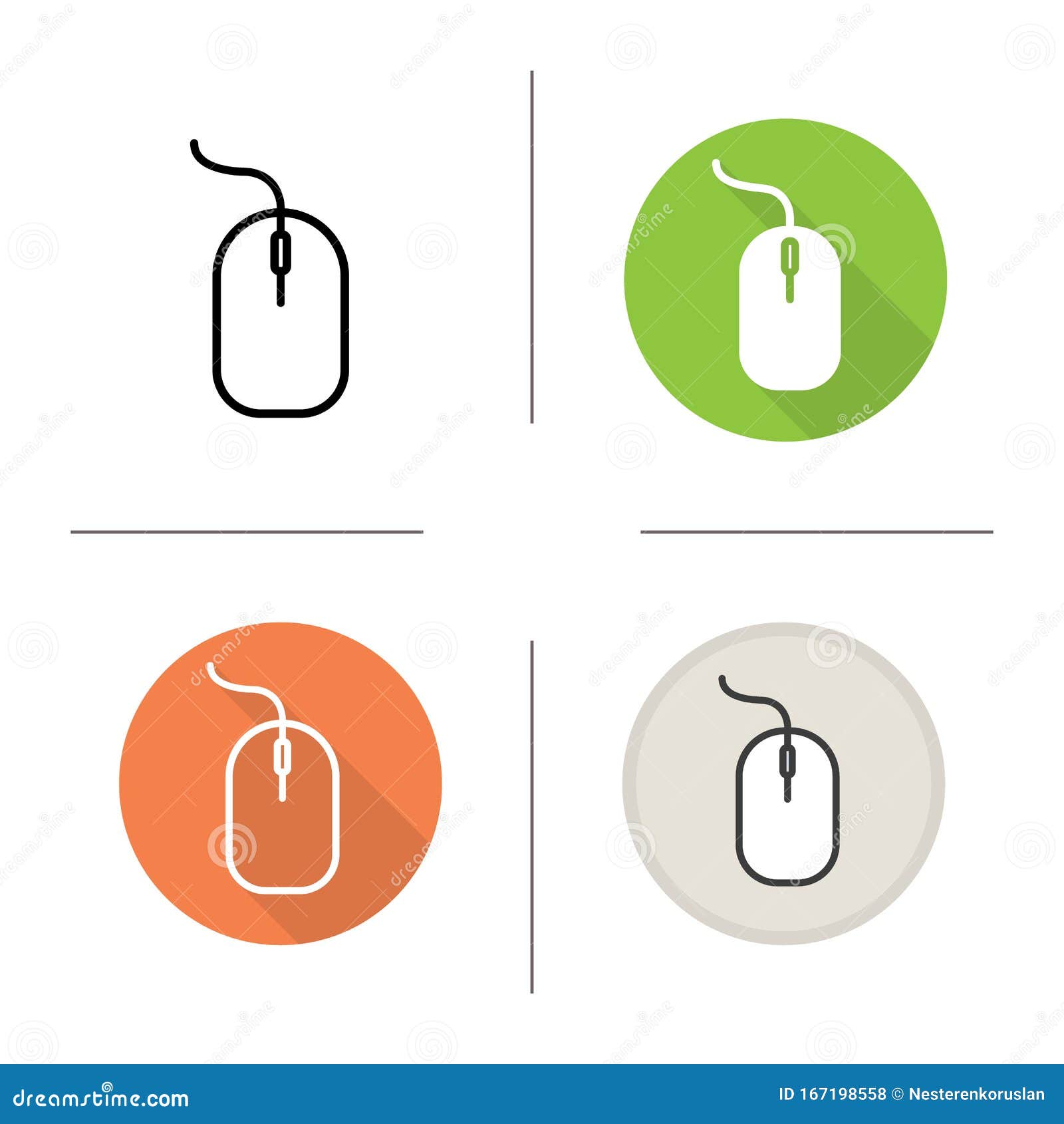 Computer mouse icon stock vector. Illustration of isolated - 167198558