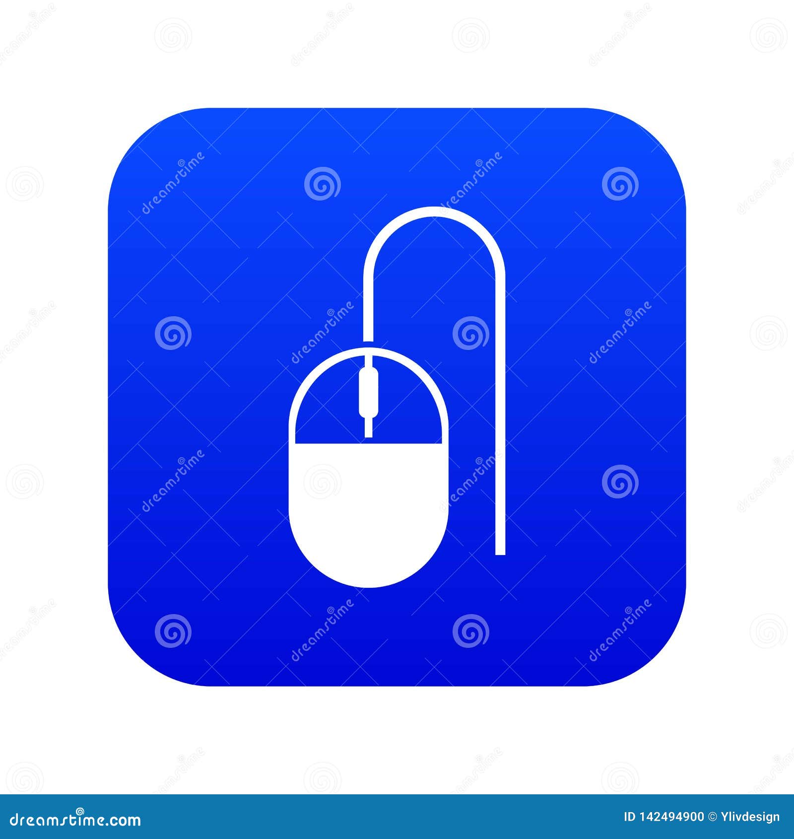 Computer Mouse Icon Digital Blue Stock Vector - Illustration of ...