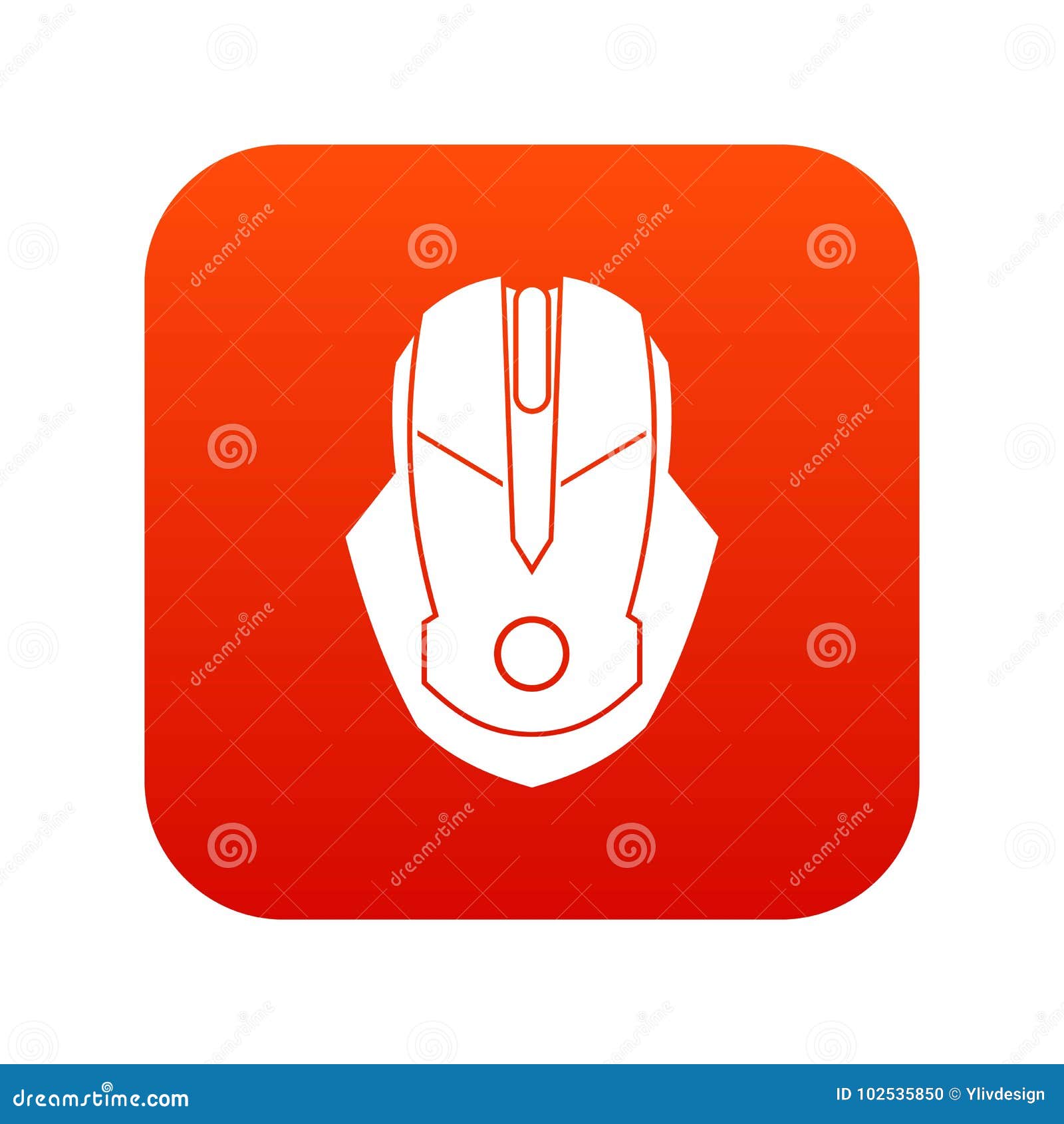 Computer Mouse Icon Digital Red Stock Vector - Illustration of ...