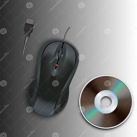 Computer Mouse Icon. DVD CD Disc. Computer Disks Stock Vector ...