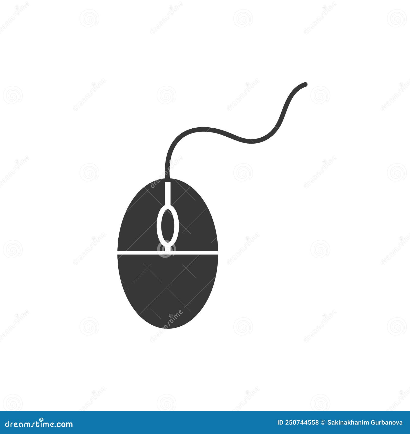 Computer Mouse Icon, Flat Design Best Vector Stock Illustration ...
