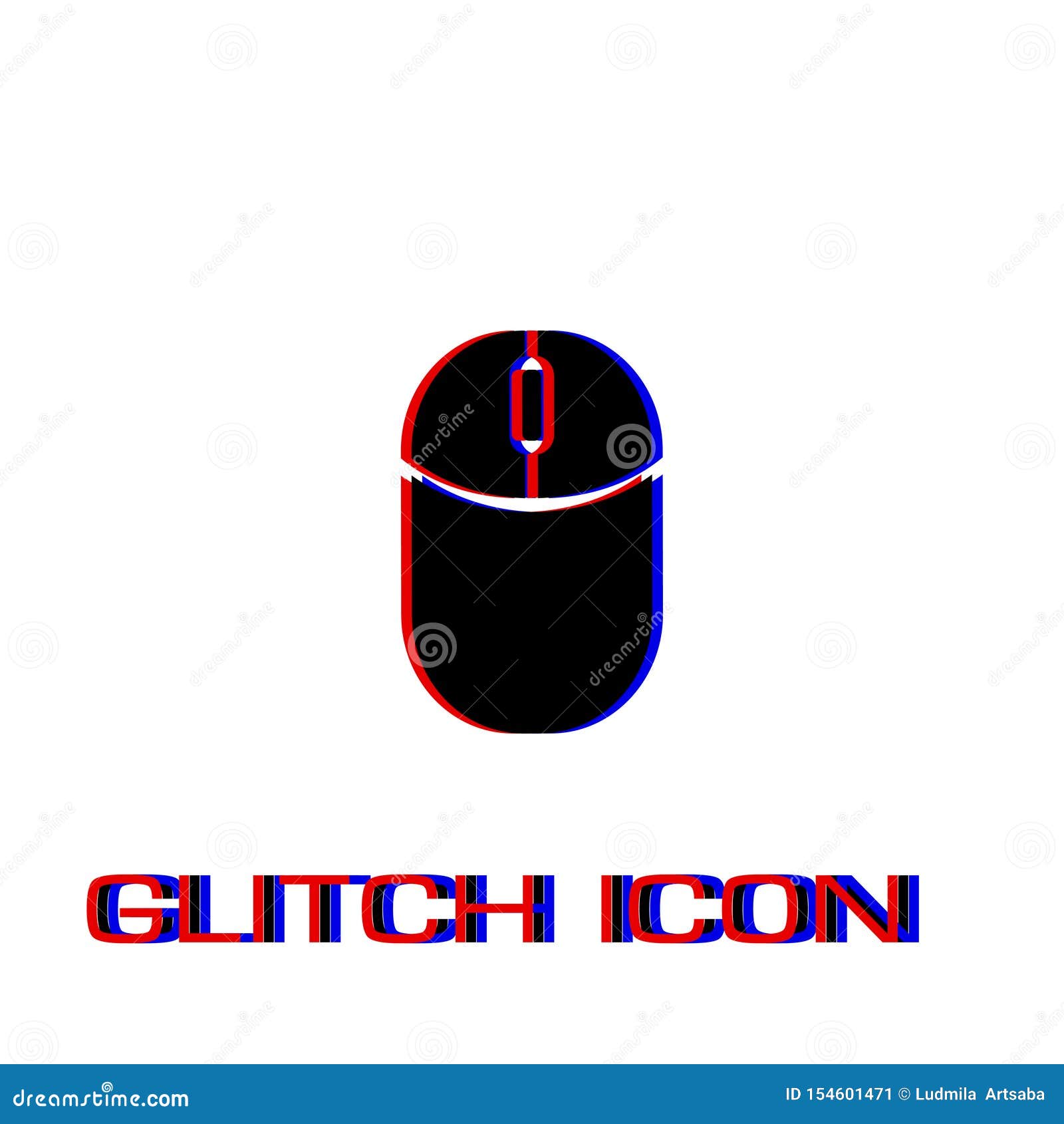 Computer Mouse icon flat stock illustration. Illustration of ...