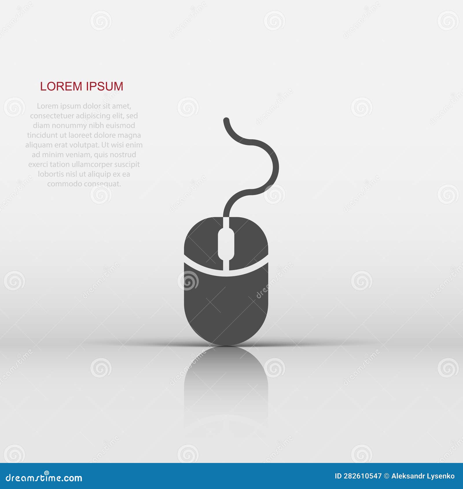 Computer Mouse Icon in Flat Style. Cursor Vector Illustration on White ...