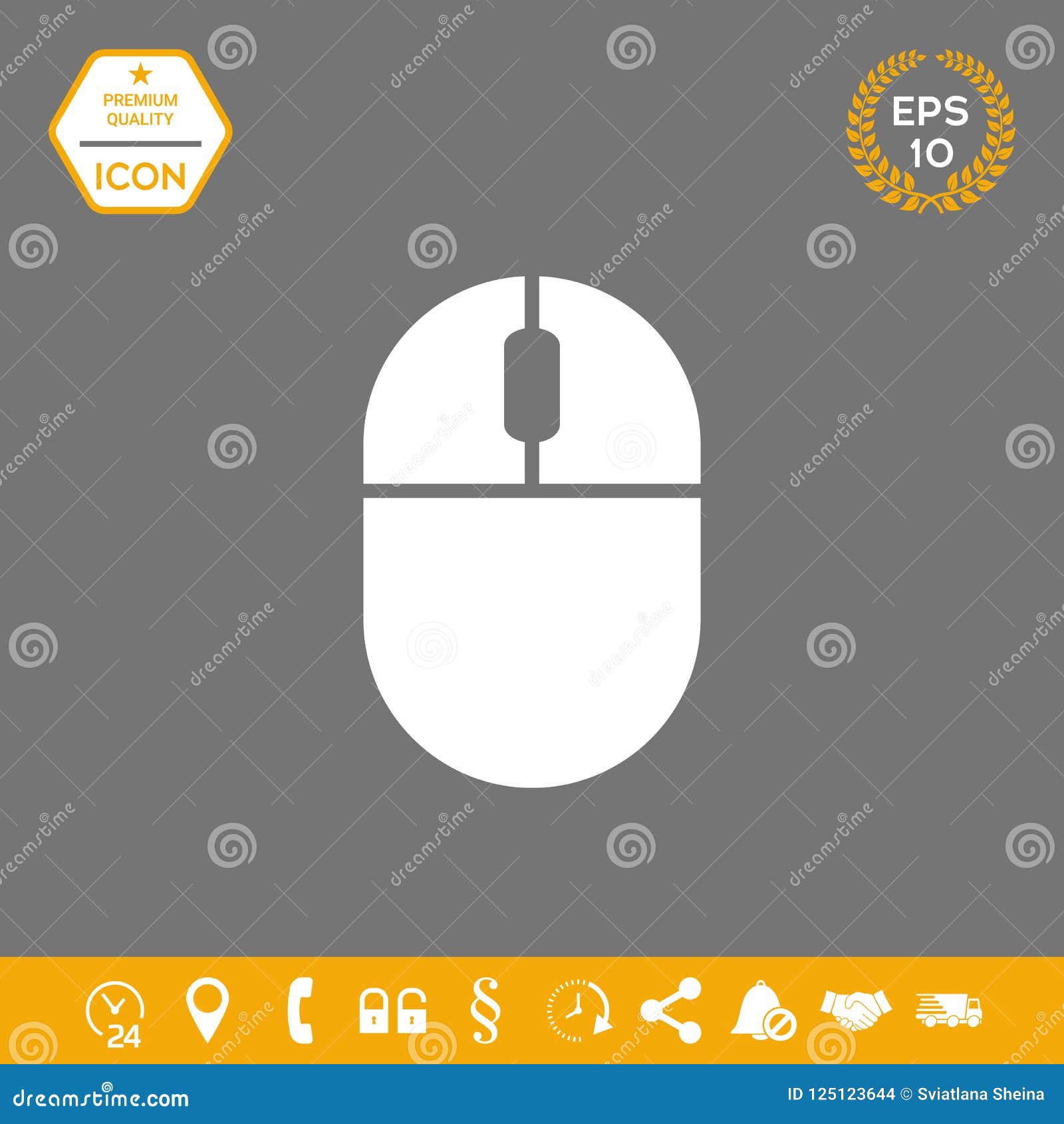 Computer Mouse Icon . Graphic Elements for Your Design Stock Vector ...