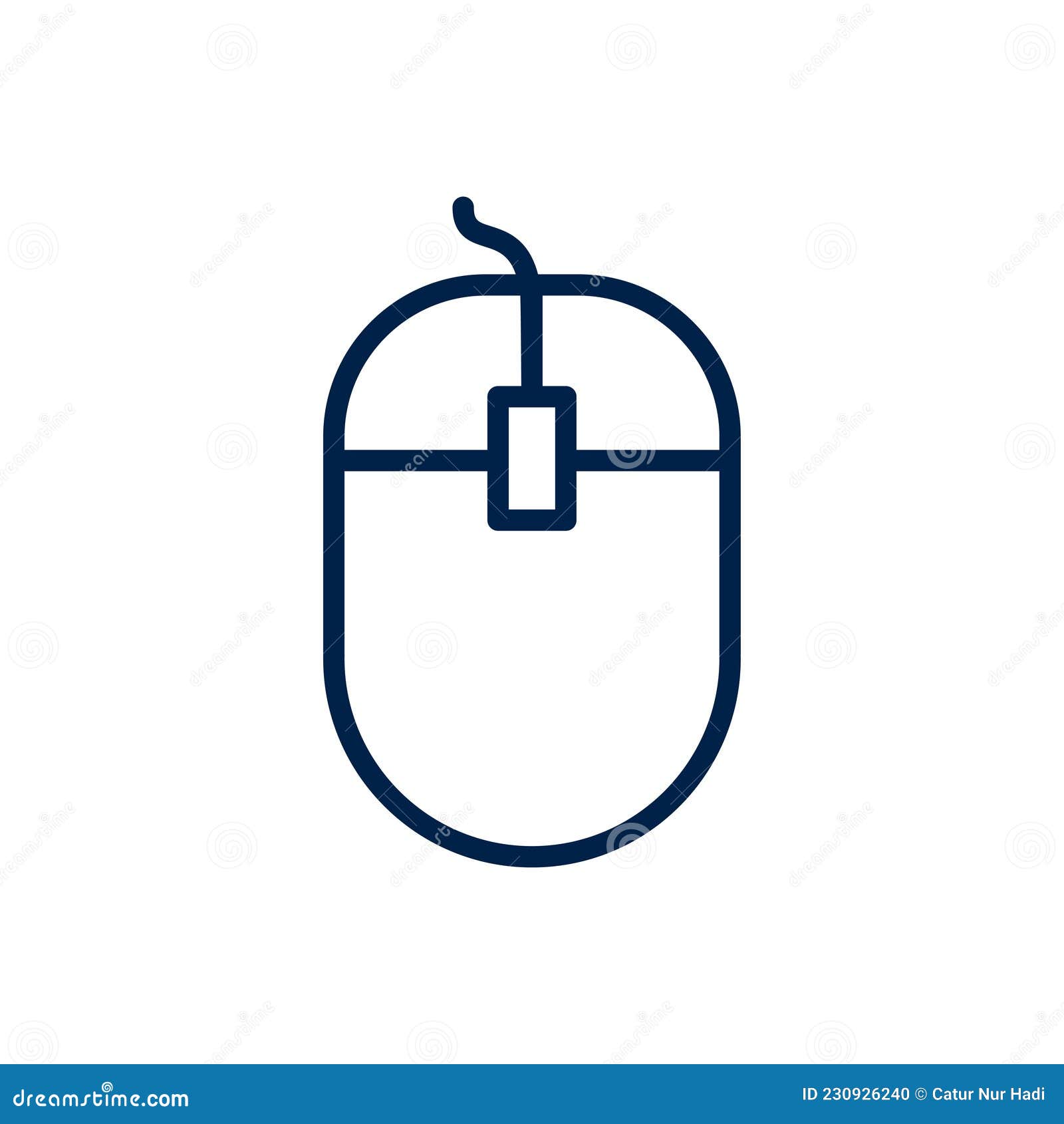 Computer Mouse Icon Logo Vector Design Illustration, Isolated on White ...