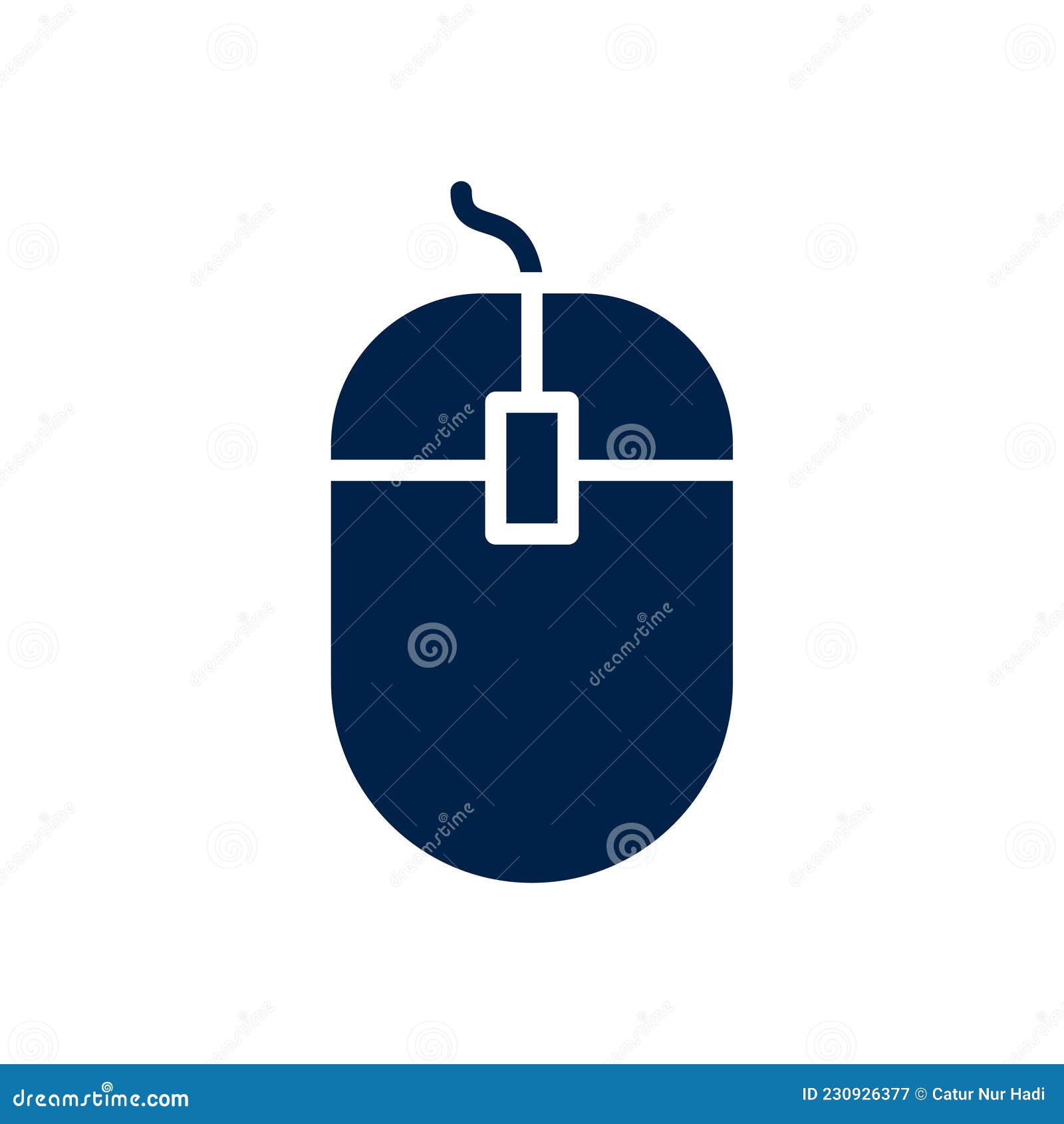 Computer Mouse Icon Logo Vector Design Illustration, Isolated on White ...