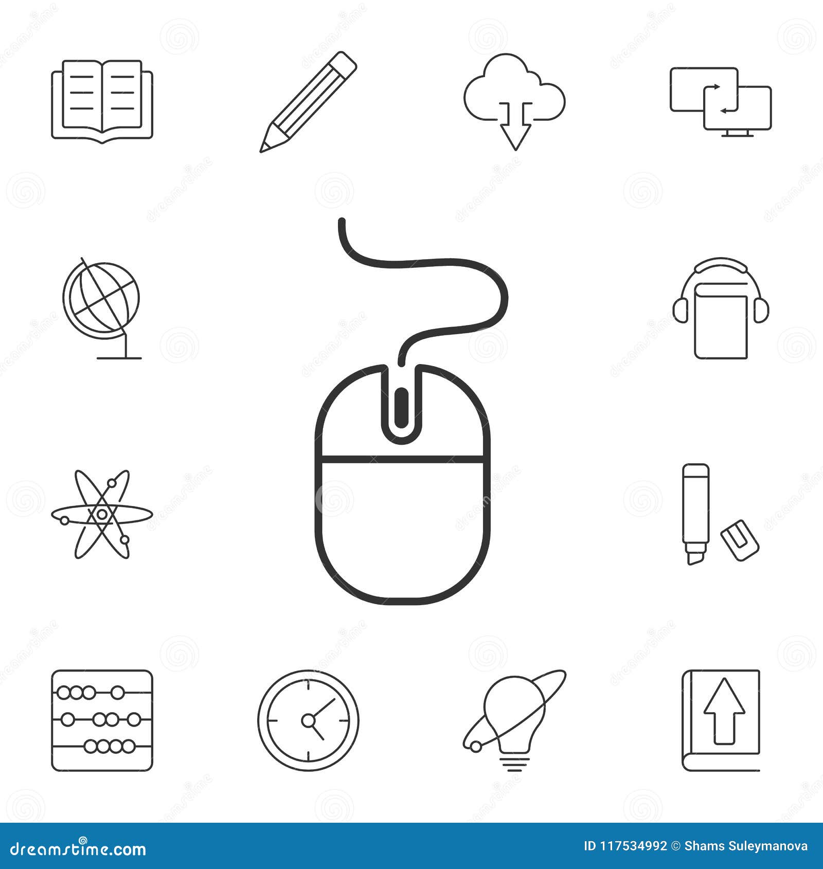 Computer Mouse Icon. Simple Element Illustration. Computer Mouse Symbol ...