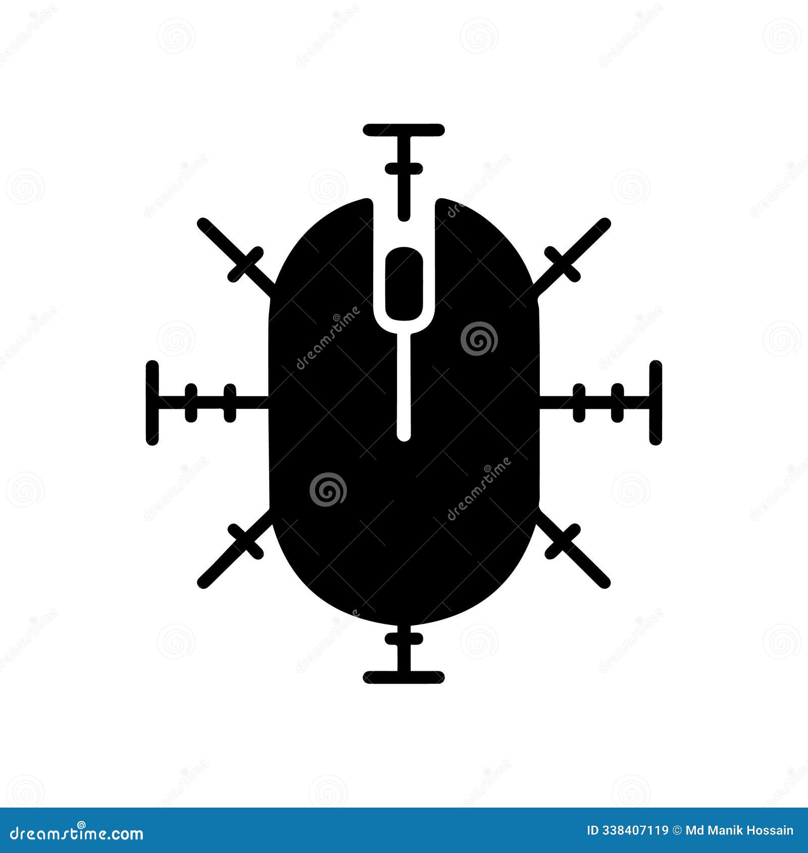 A Computer Mouse Icon is a Simplified Graphic Representation of a ...