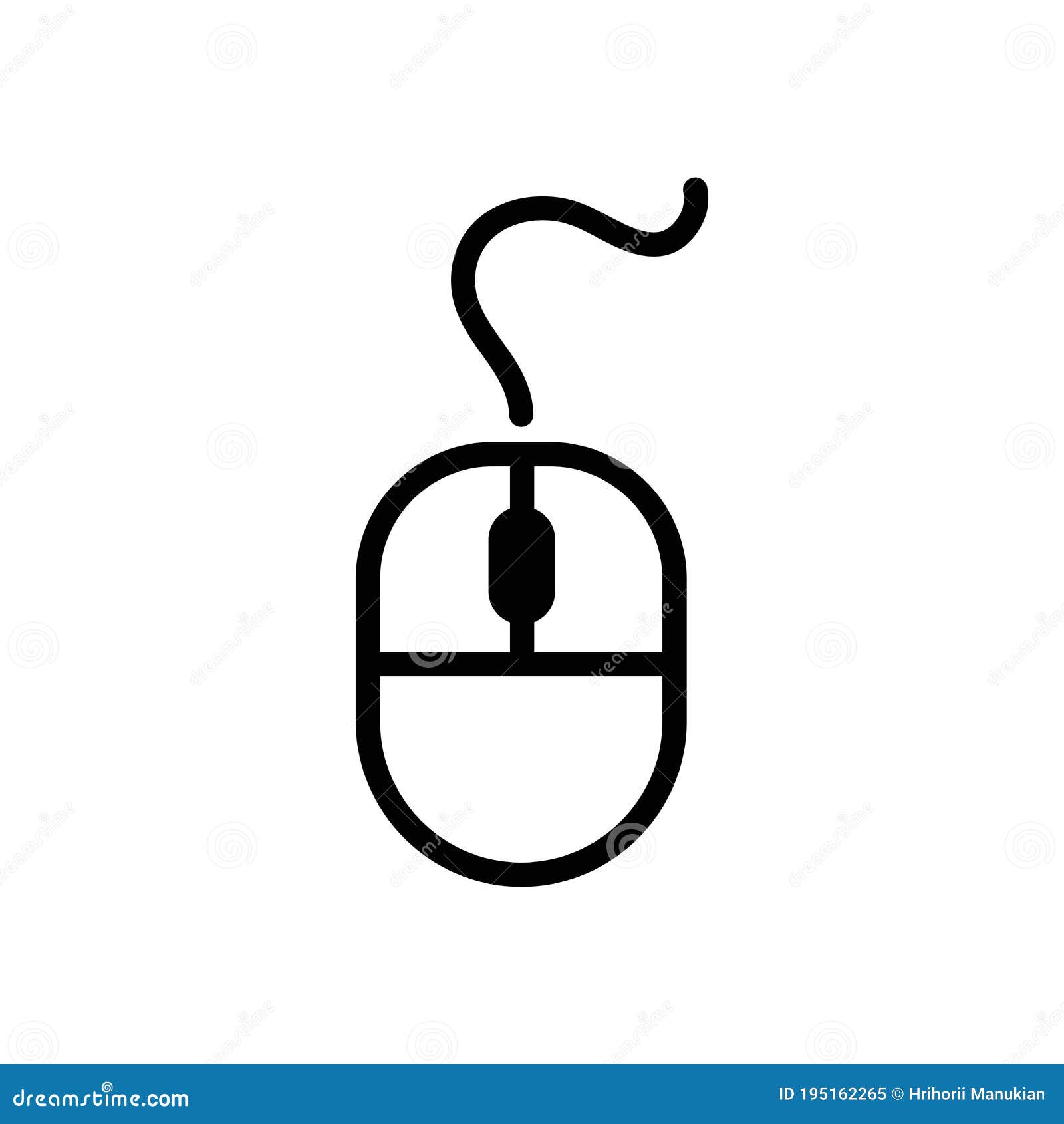 Computer Mouse Icon Symbol. PC Mouse Icon Vector Isolated Illustration ...