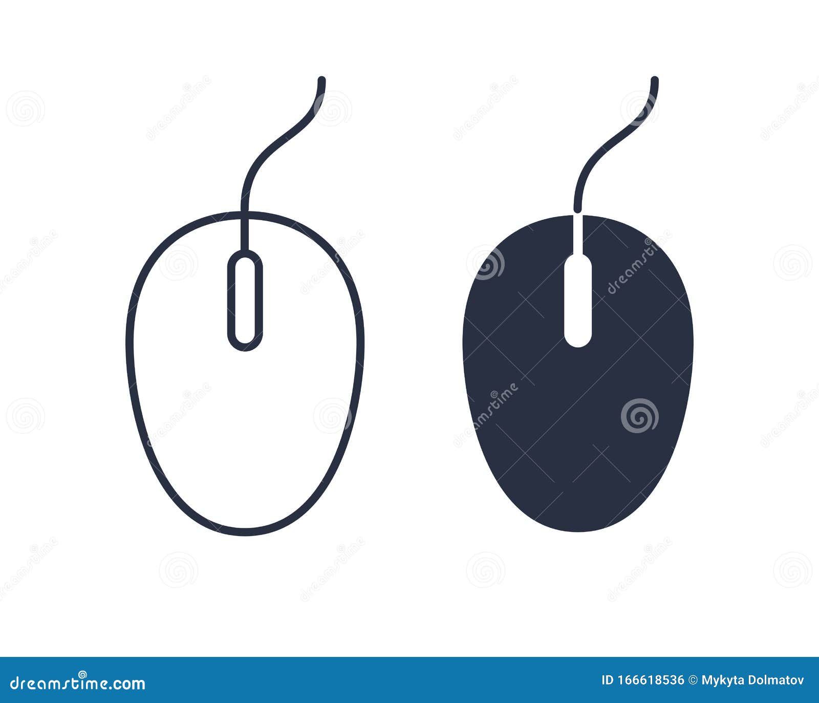 Computer Mouse Icon Symbol. PC Mouse Icon Vector Isolated Illustration ...