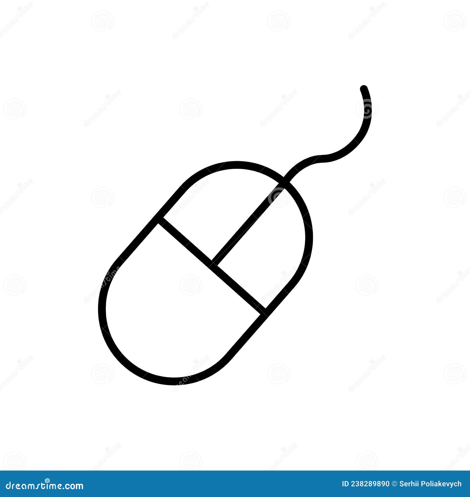 Computer Mouse Icon. Technology Concept. Outline Shape. Simple Design ...