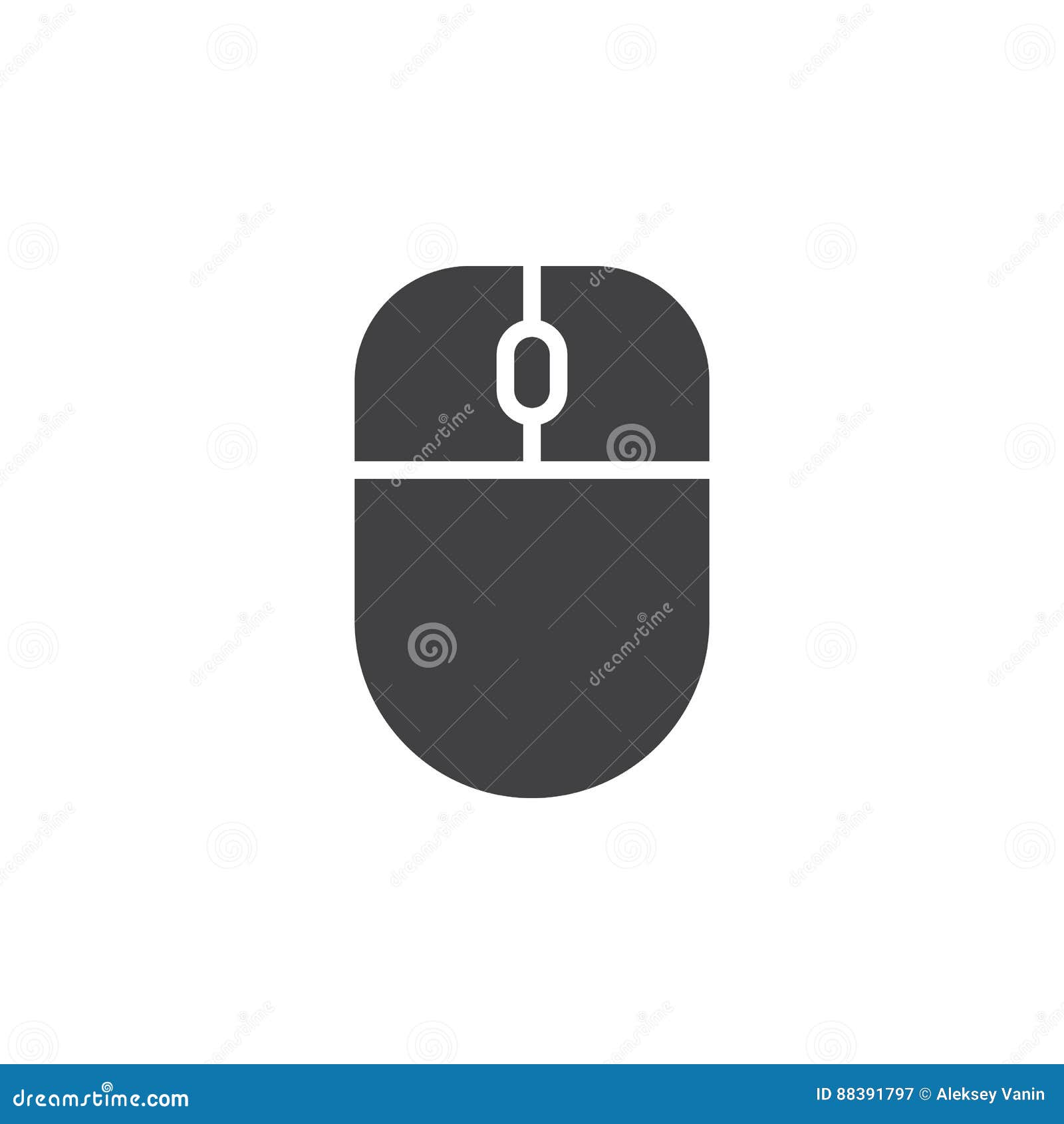 Computer Mouse Icon Vector, Filled Flat Sign, Solid Pictogram Isolated ...