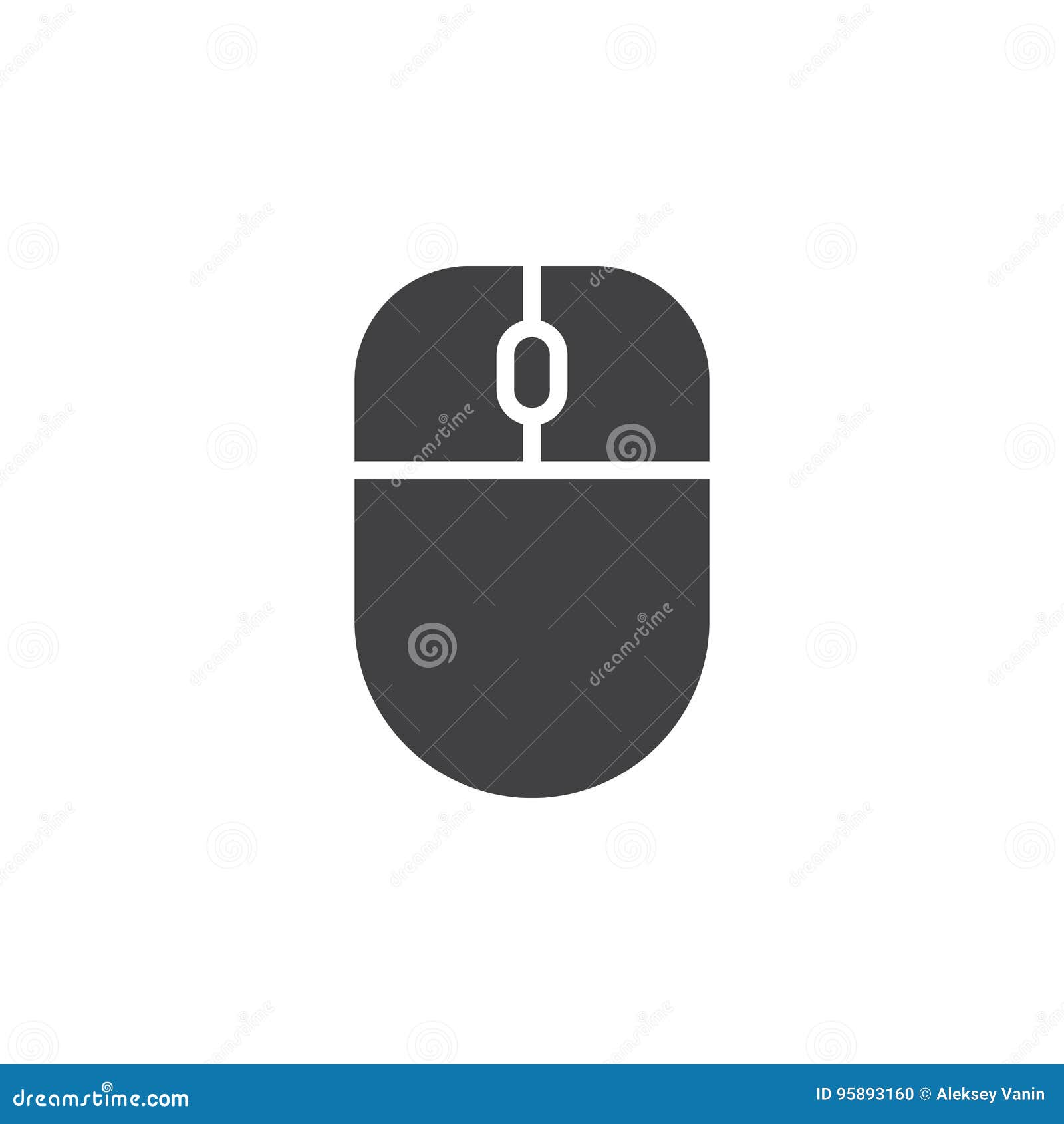 Computer Mouse Icon Vector, Filled Flat Sign, Solid Pictogram Isolated ...