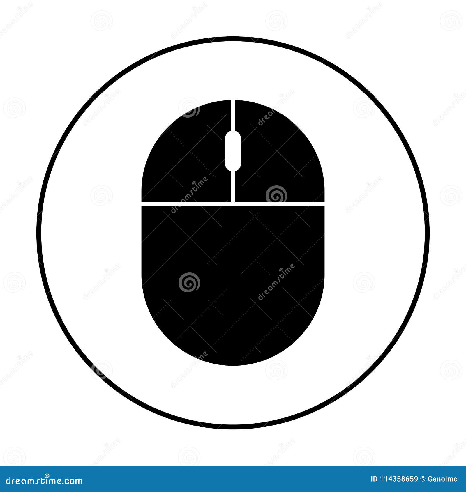 Computer Mouse Icon.Vector Simple 96x96 Pictogram Stock Vector ...