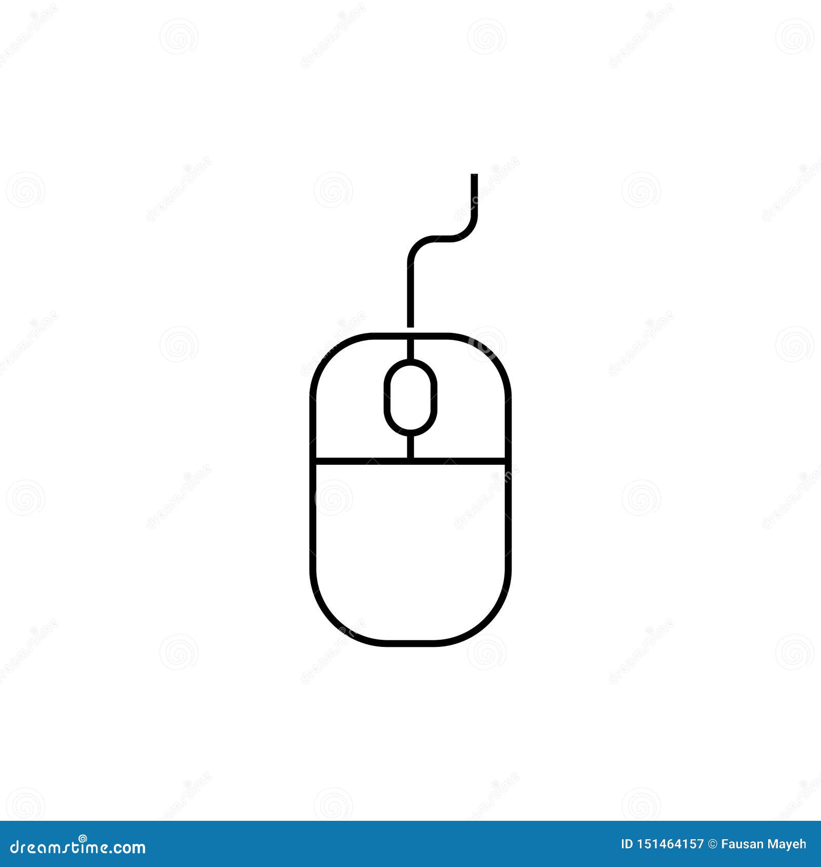 Computer Mouse Icon on White Background Stock Vector - Illustration of ...