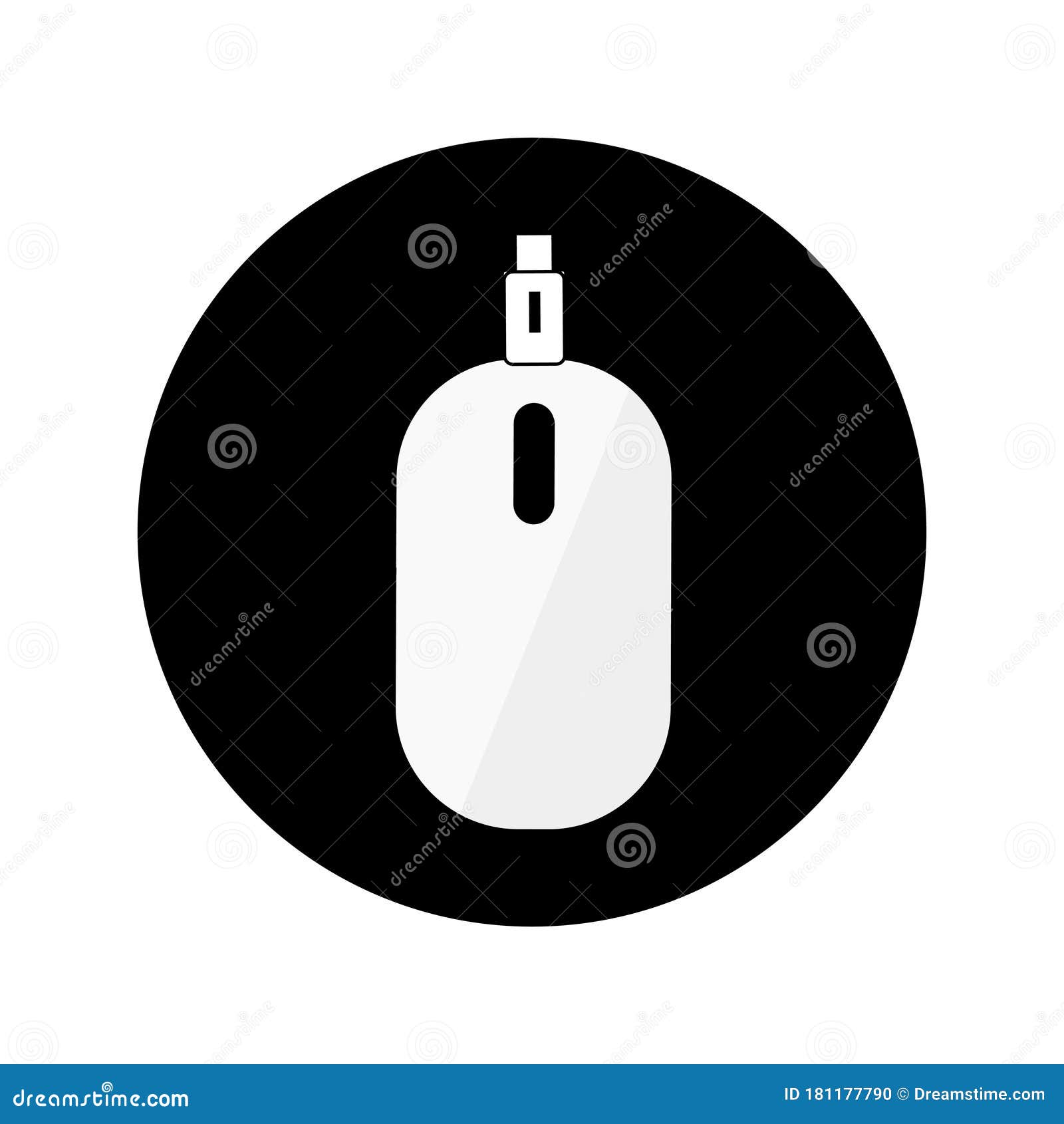 Computer Mouse Icon on White Background. Vector Stock Vector ...