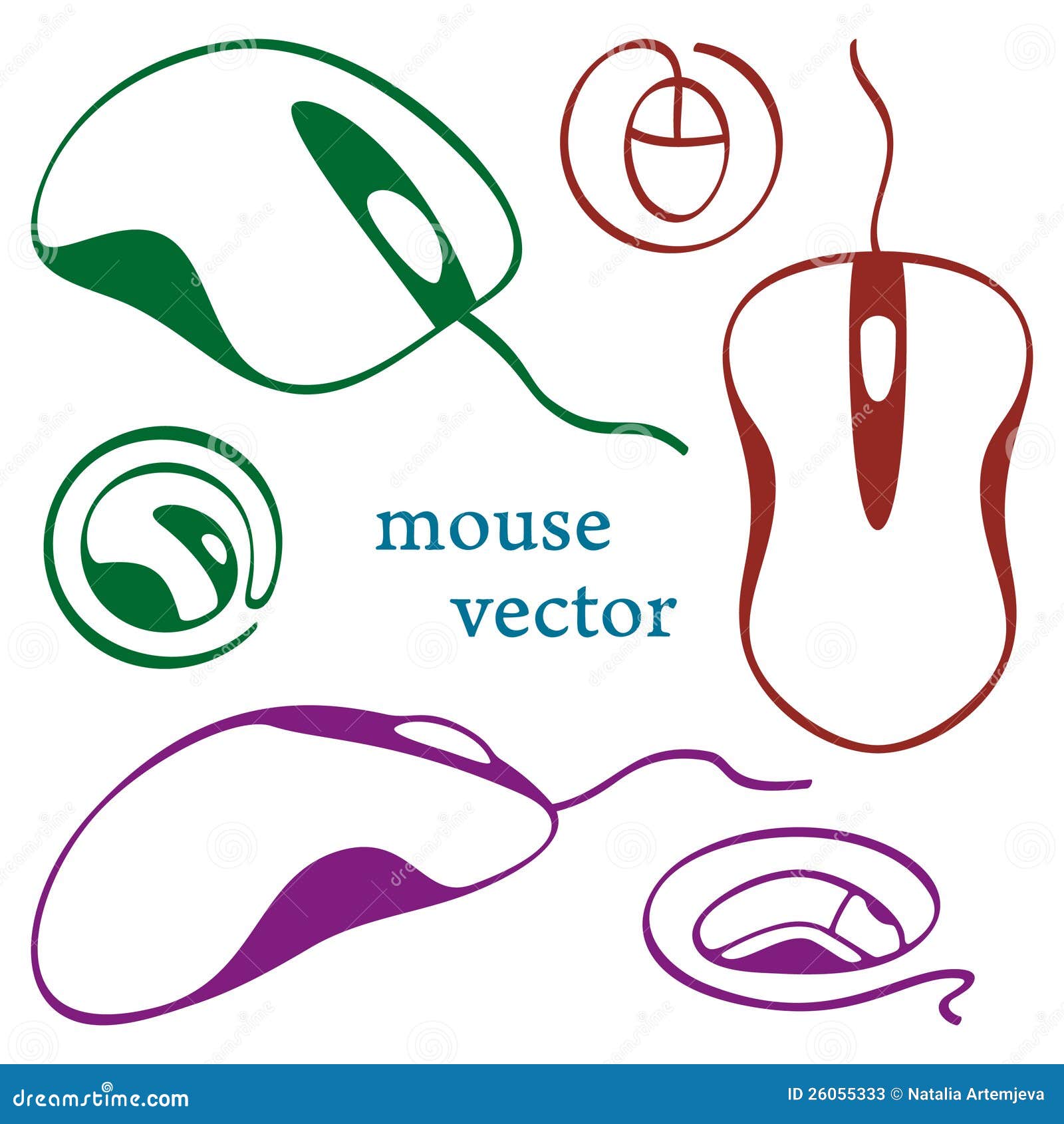 Computer mouse icons stock vector. Illustration of computer - 26055333