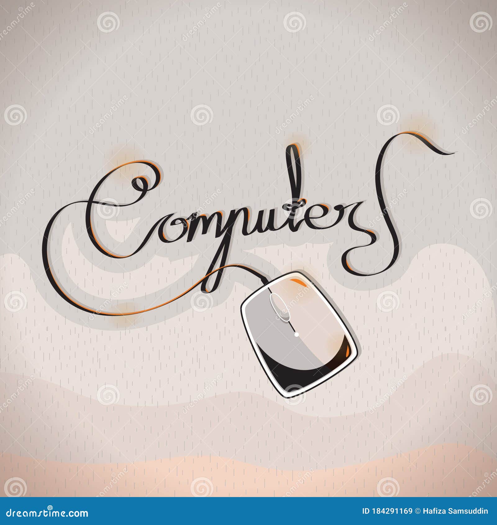 A Computer Mouse Illustration. Stock Vector - Illustration of lettering ...