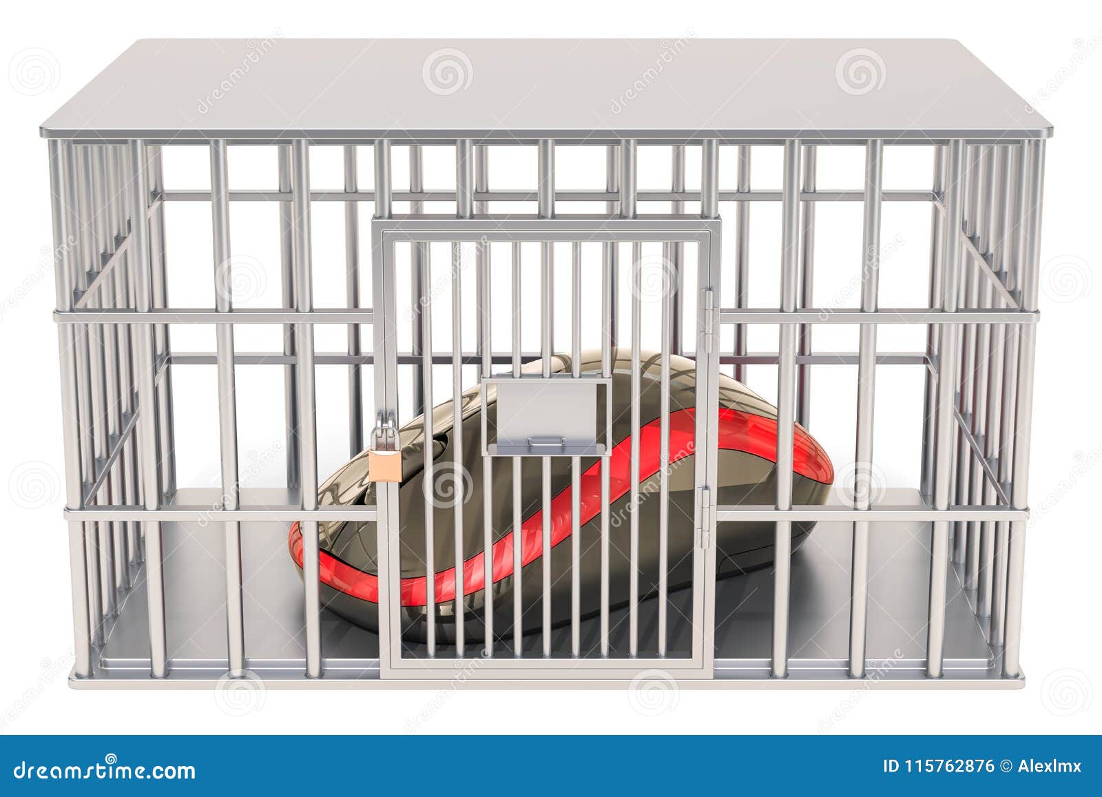 Mouse Prisoner. Cartoon Vector Illustration | CartoonDealer.com #24711426