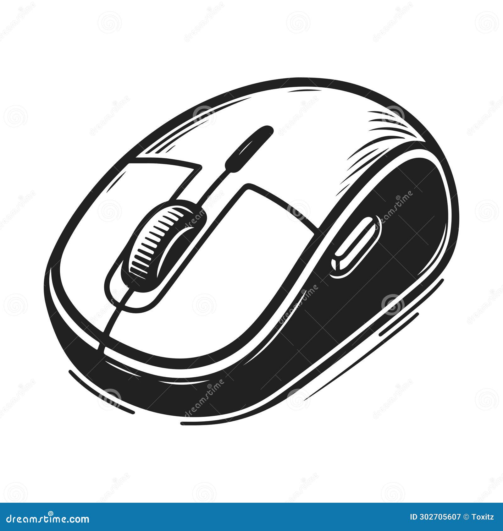 Computer Mouse Isolated on White Background Stock Vector - Illustration ...