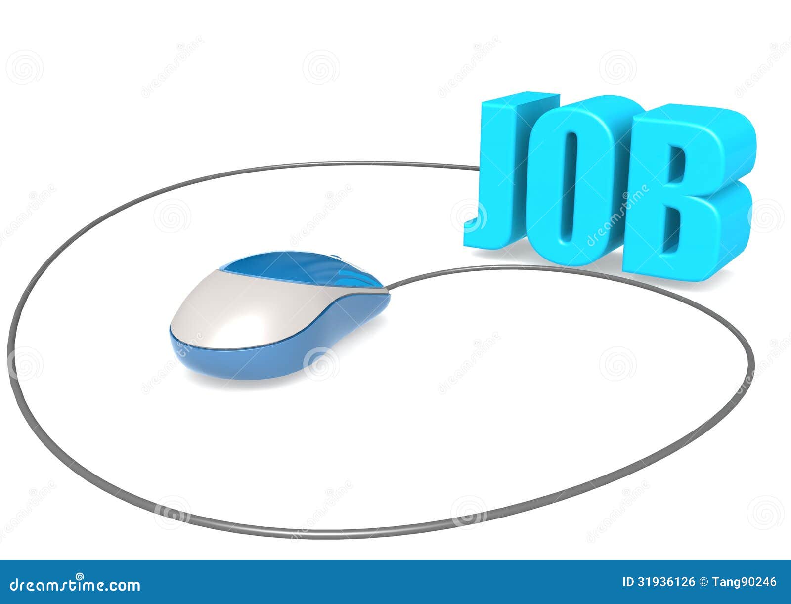 Computer mouse and job stock illustration. Illustration of ...