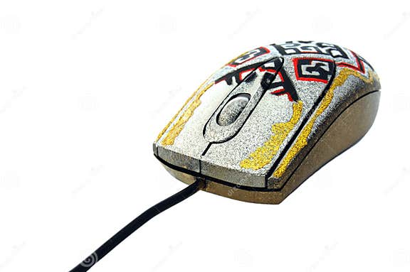 Computer Mouse with Kazakh Folk Pattern Stock Photo - Image of computer ...
