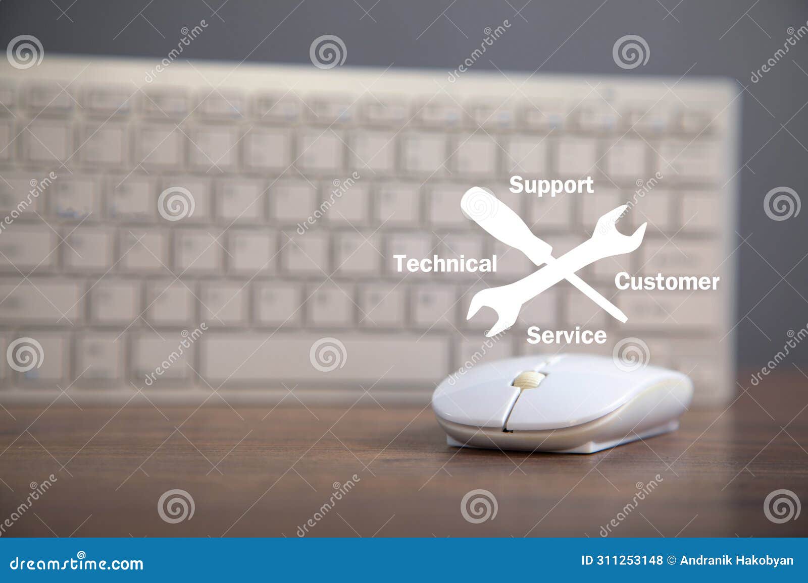 Computer Mouse and Keyboard. Technical Support Customer Service Stock ...