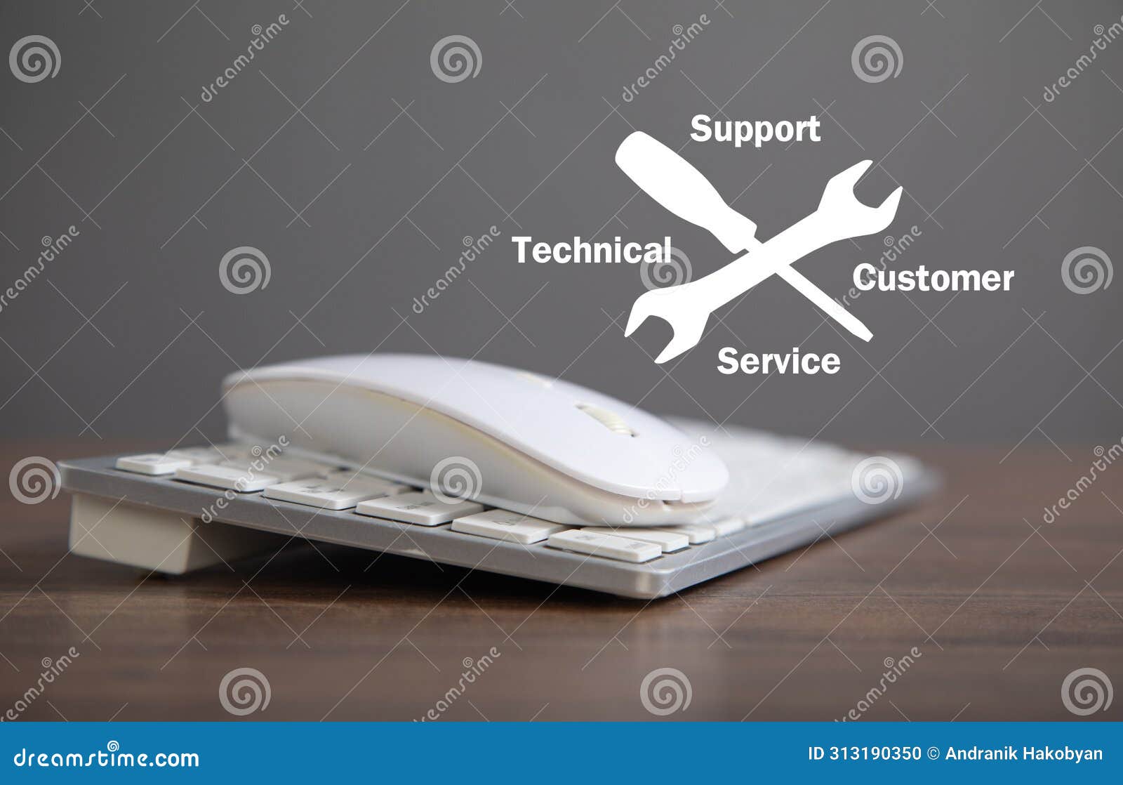 Computer Mouse and Keyboard. Technical Support Customer Service Stock ...