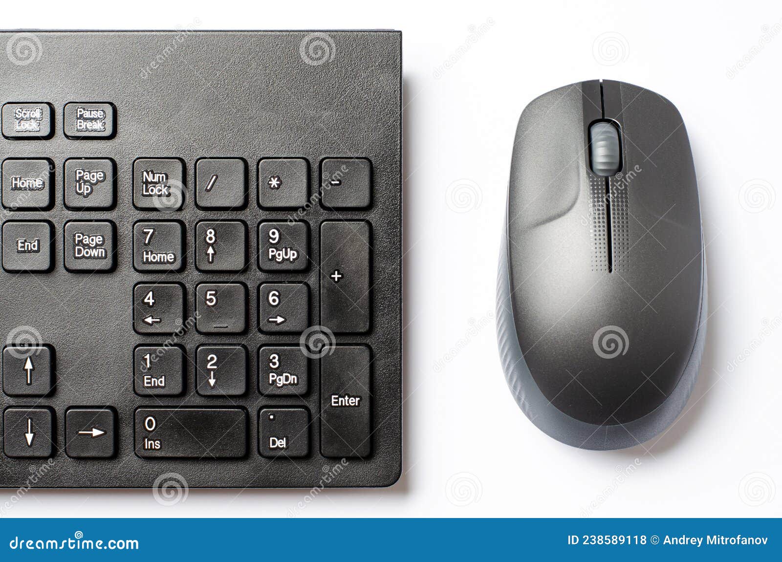 Computer Mouse and Keyboard on a White Background. Stock Photo - Image ...