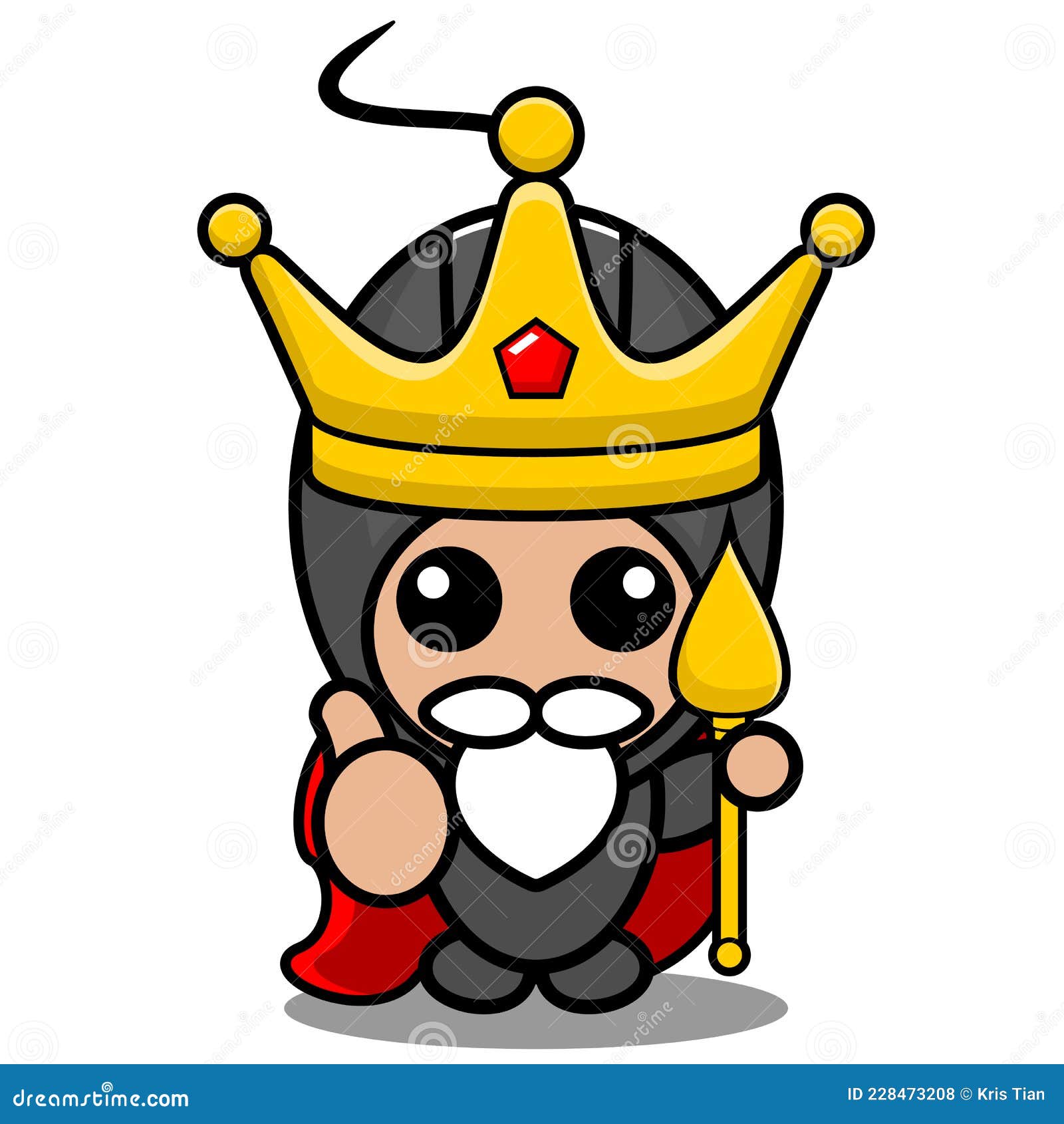 Computer Mouse King Mascot Costume Stock Vector - Illustration of ...