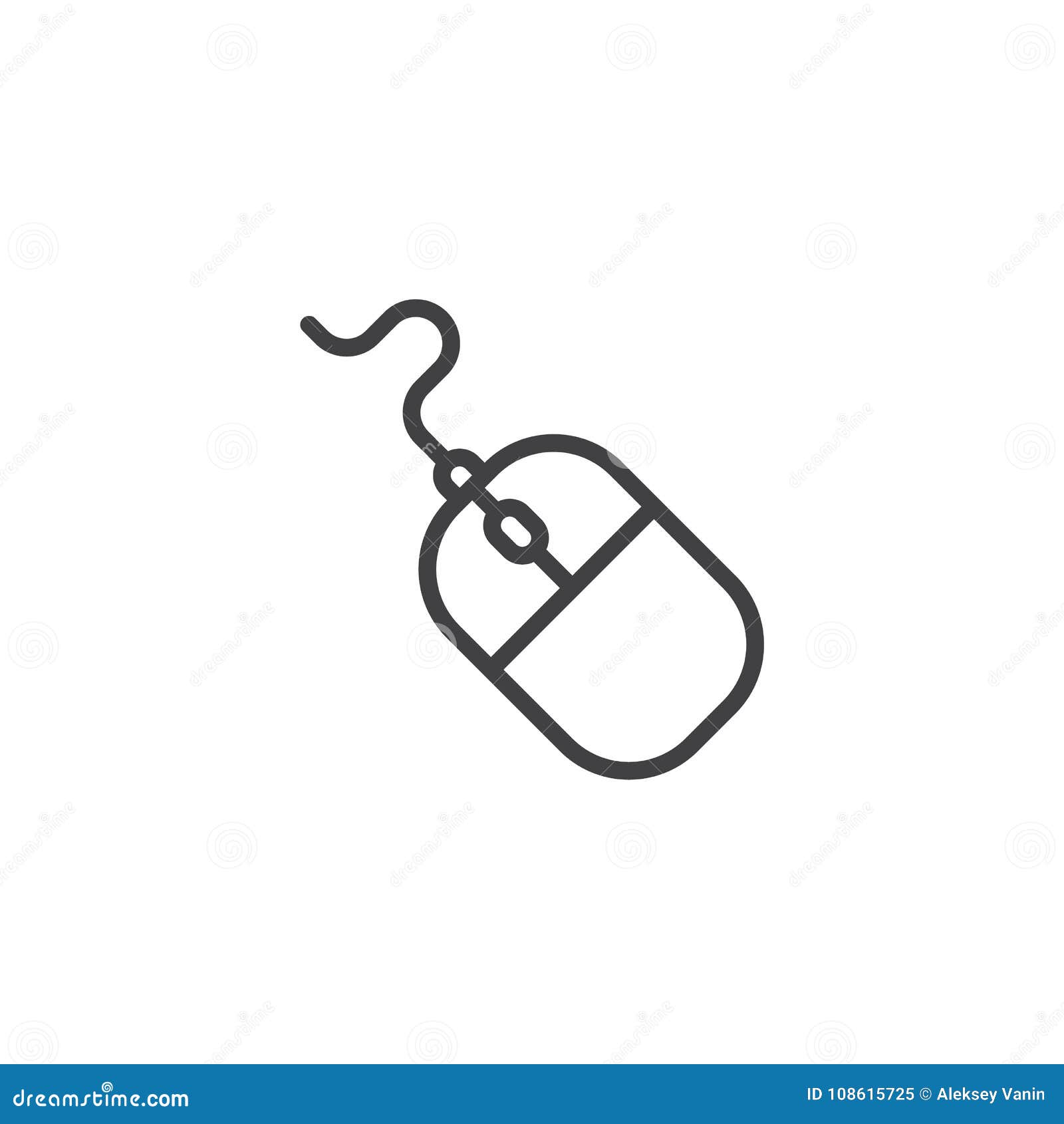 Computer mouse line icon stock vector. Illustration of editable - 108615725
