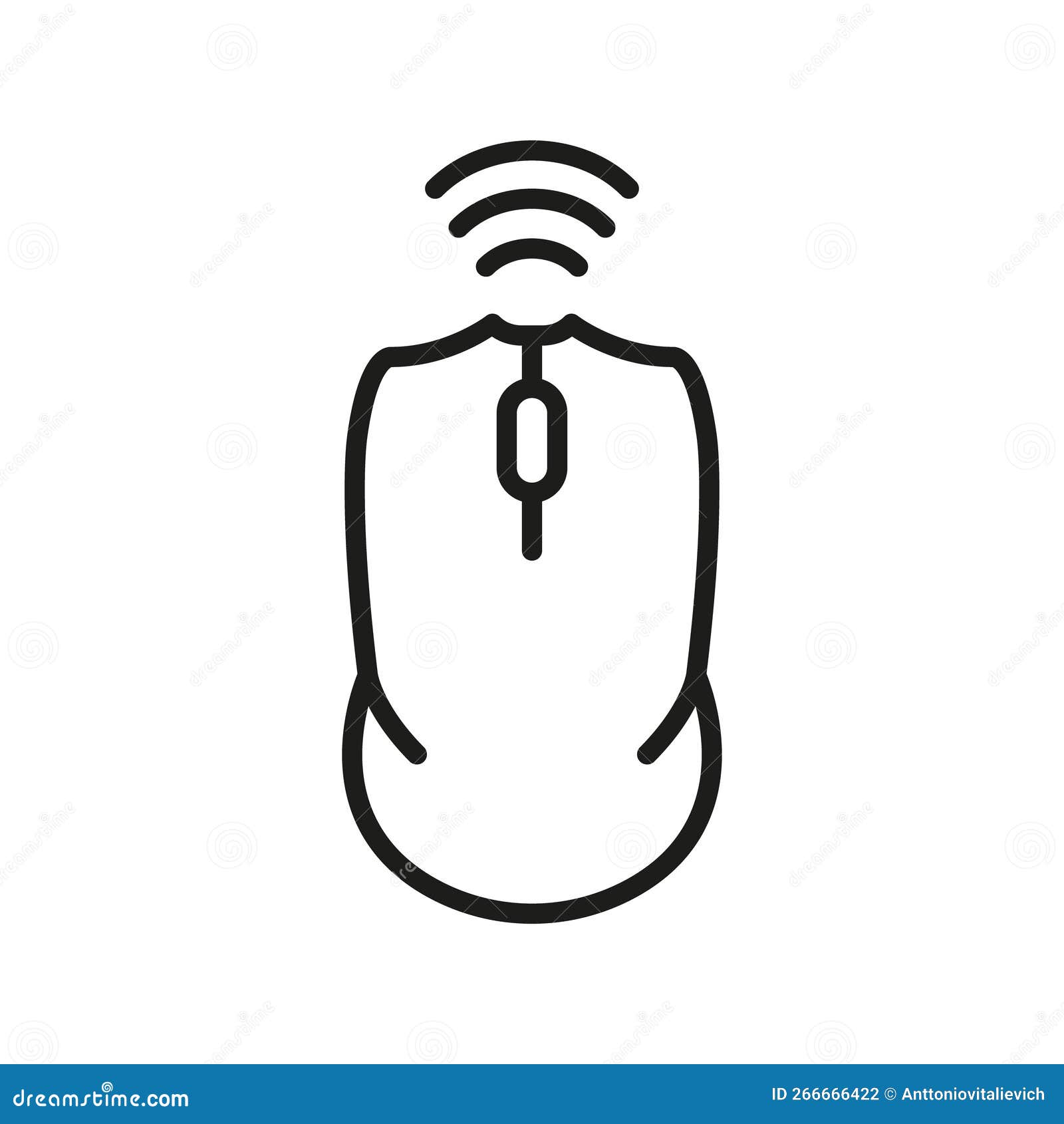 Computer Mouse Line Icon. PC Wireless Tool Linear Pictogram. Cursor Pointer Scroll, Click ...