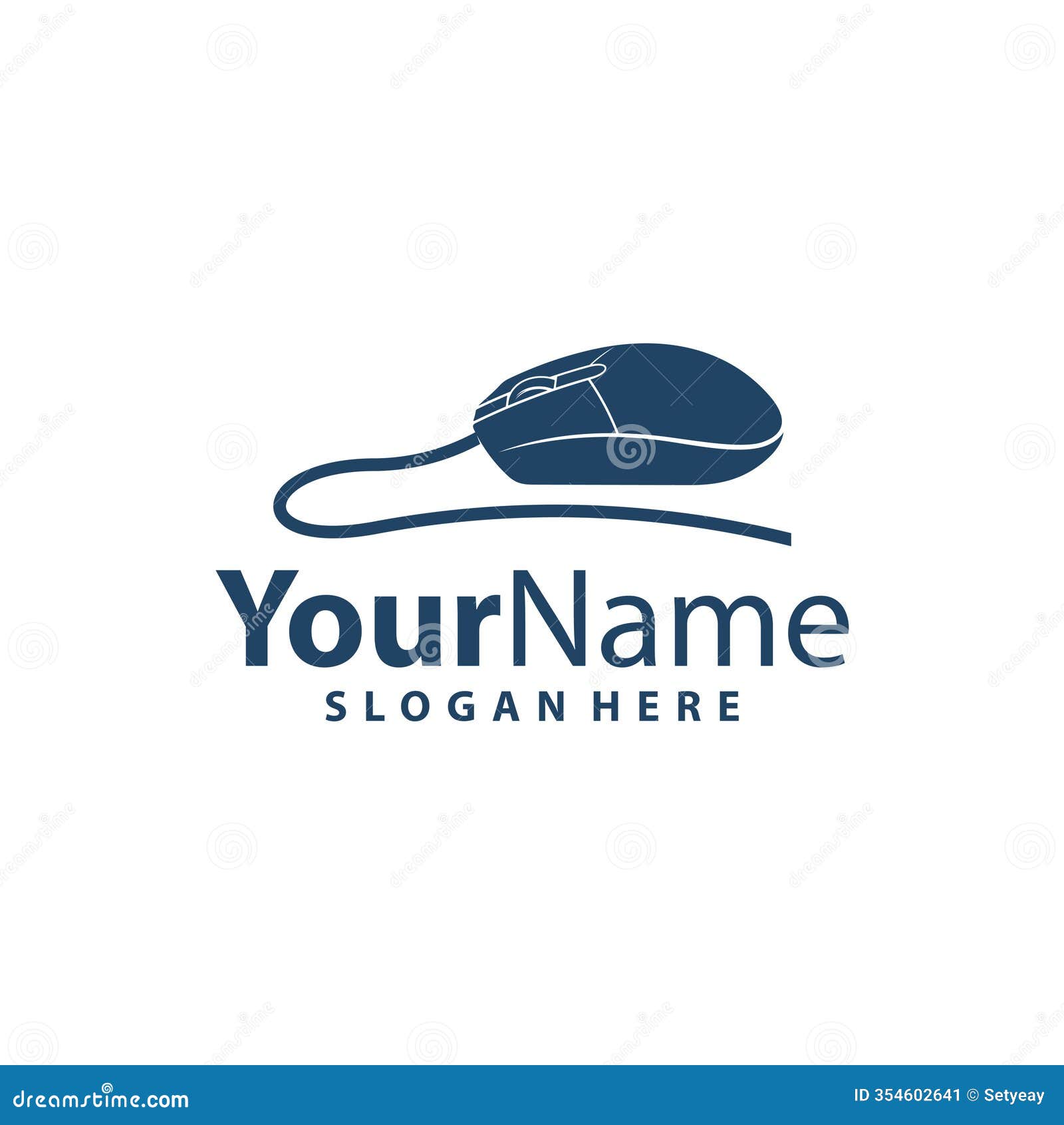 Computer Mouse Logo Design Vector Illustration. Mouse Logo Concept ...