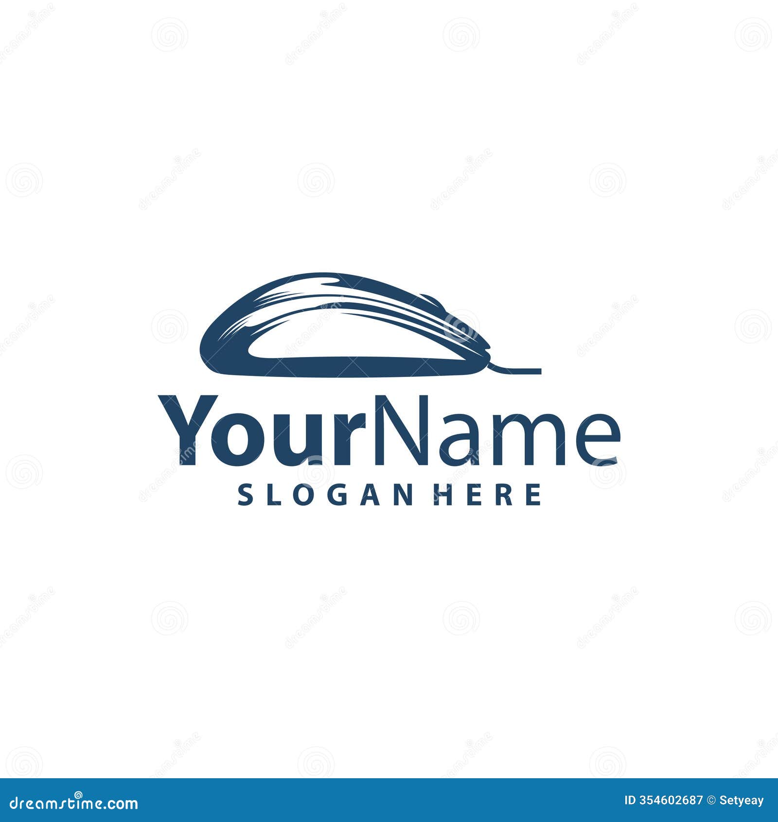 Computer Mouse Logo Design Vector Illustration. Mouse Logo Concept ...