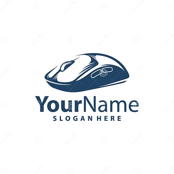 Computer Mouse Logo Design Vector Illustration. Mouse Logo Concept ...