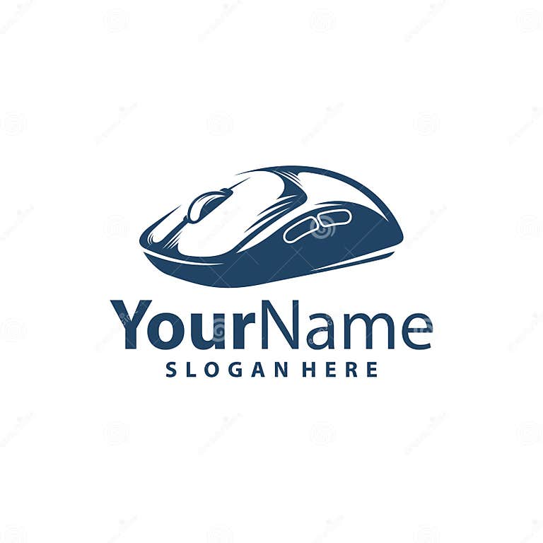 Computer Mouse Logo Design Vector Illustration. Mouse Logo Concept ...