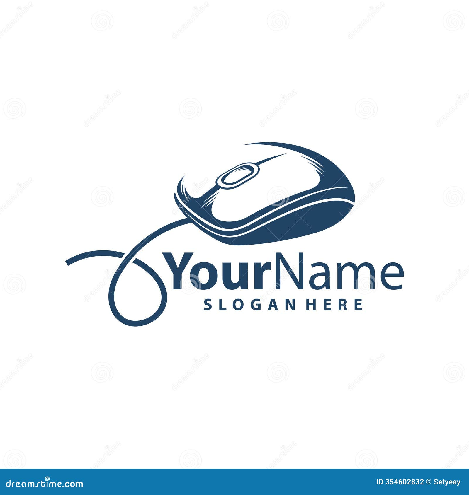 Computer Mouse Logo Design Vector Illustration. Mouse Logo Concept ...