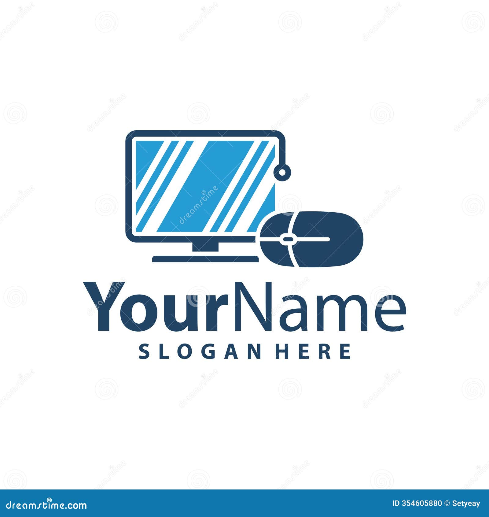 Computer Mouse Logo Design Vector Illustration. Mouse Logo Concept ...