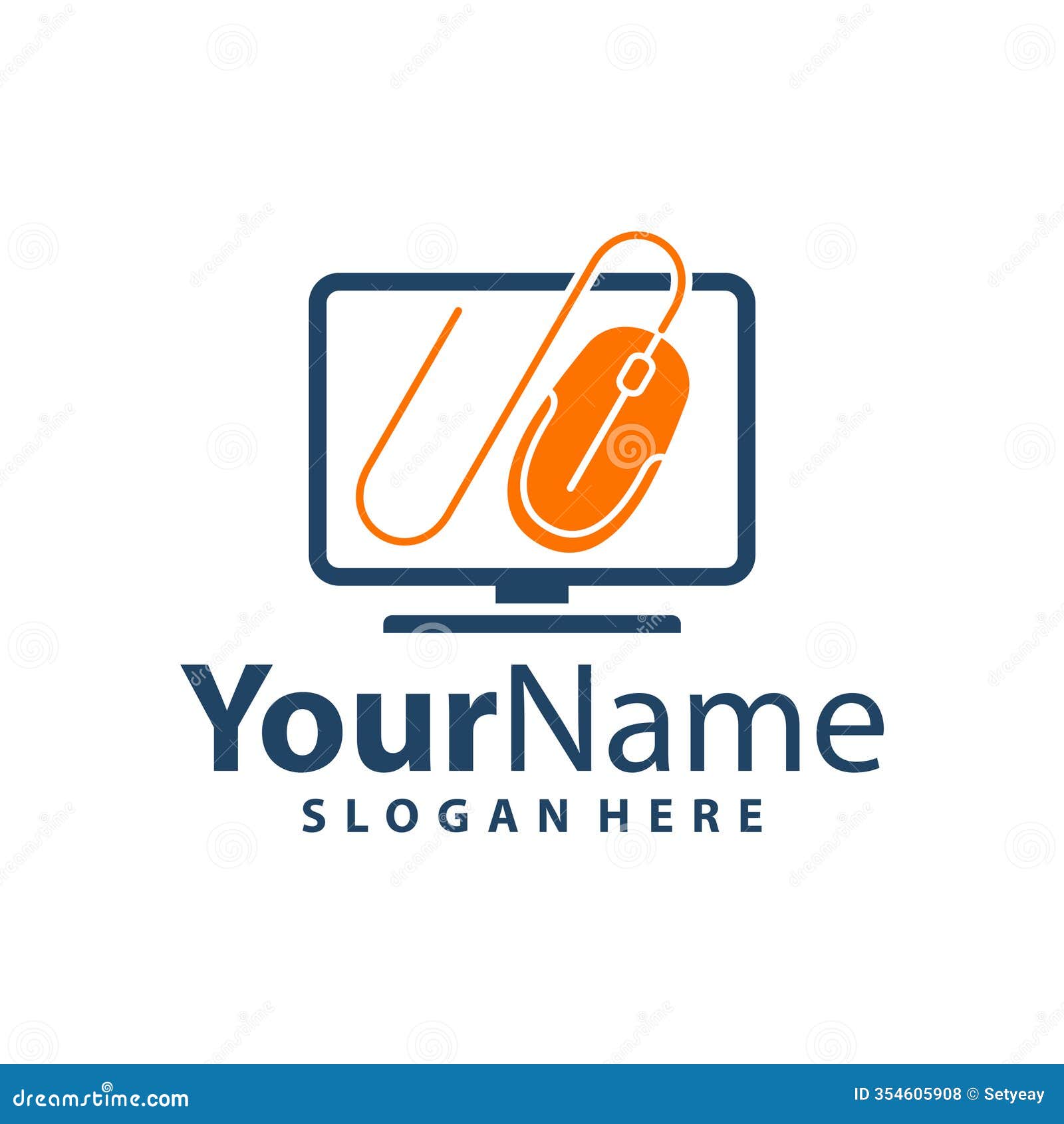 Computer Mouse Logo Design Vector Illustration. Mouse Logo Concept ...