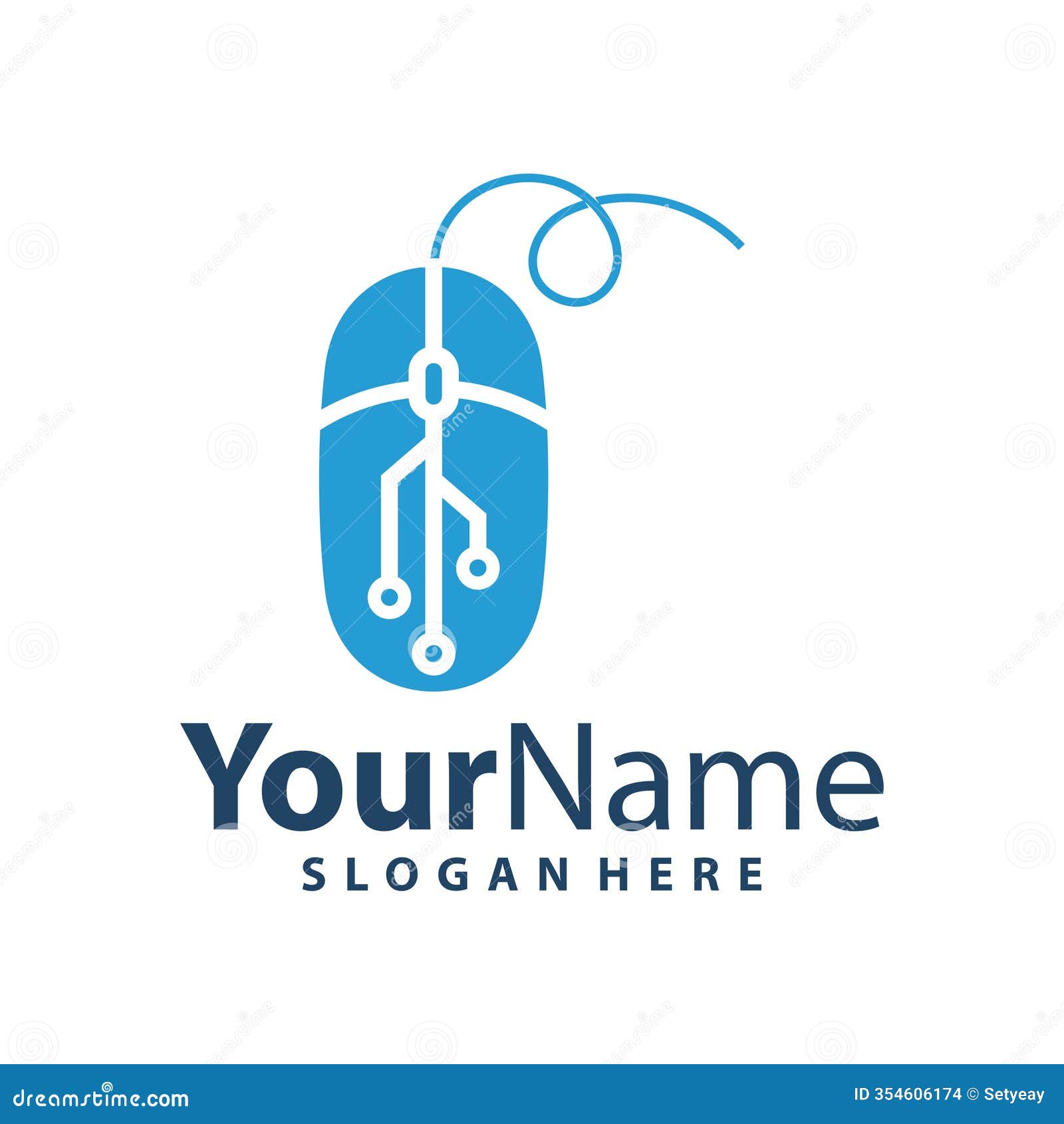 Computer Mouse Logo Design Vector Illustration. Mouse Logo Concept ...