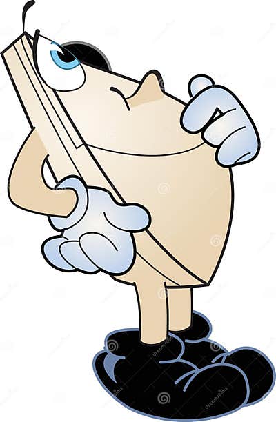 Computer Mouse looking up stock vector. Illustration of funny - 111445707