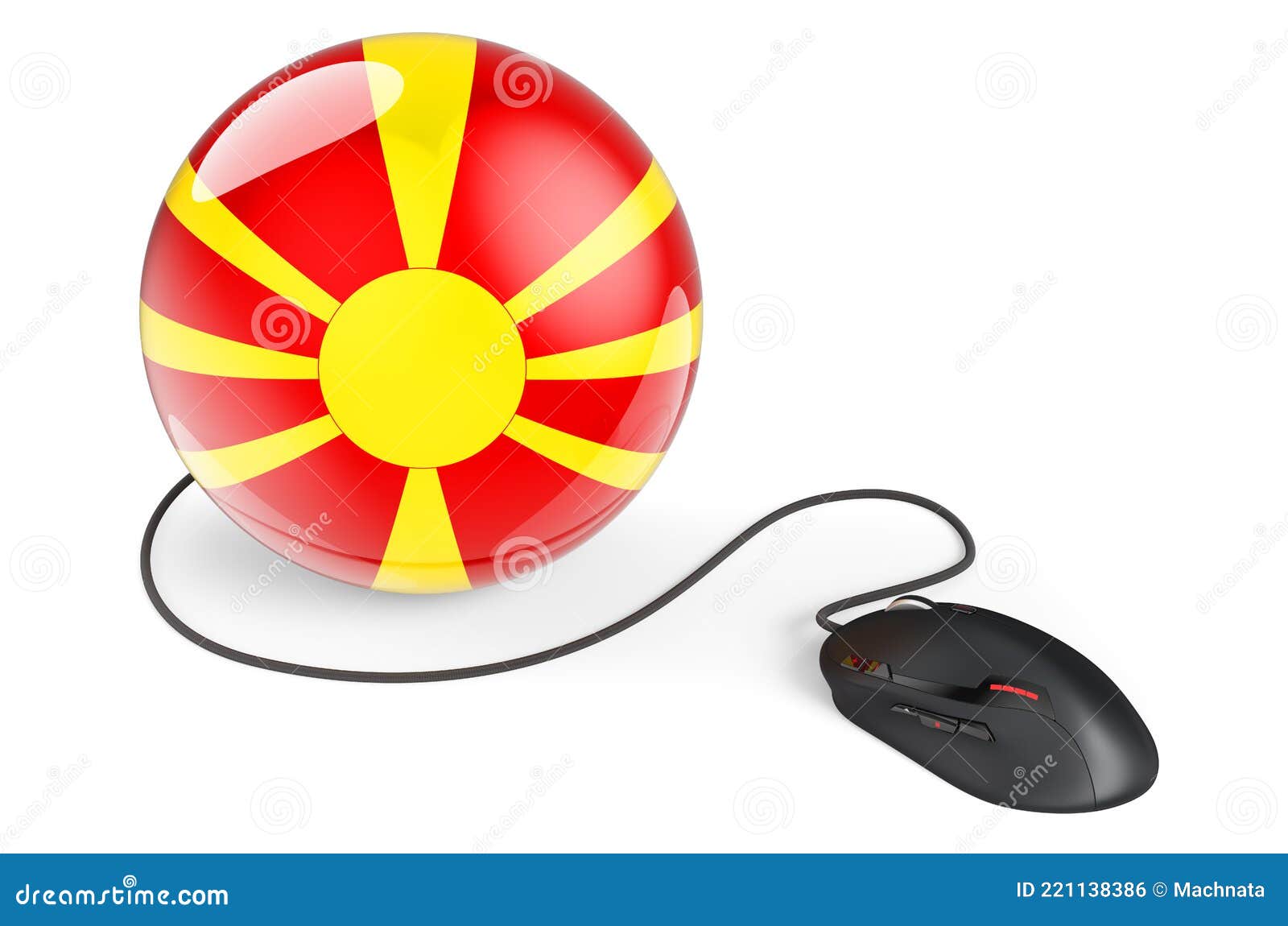 Computer Mouse with Macedonian Flag. Internet Network in Macedonia ...