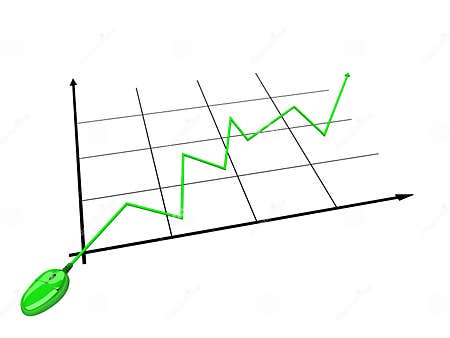 Computer Mouse Management on a Success Diagram Stock Illustration ...