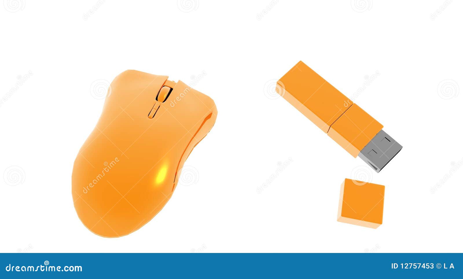 Computer Mouse and Memory Stick Stock Image - Image of commerce ...